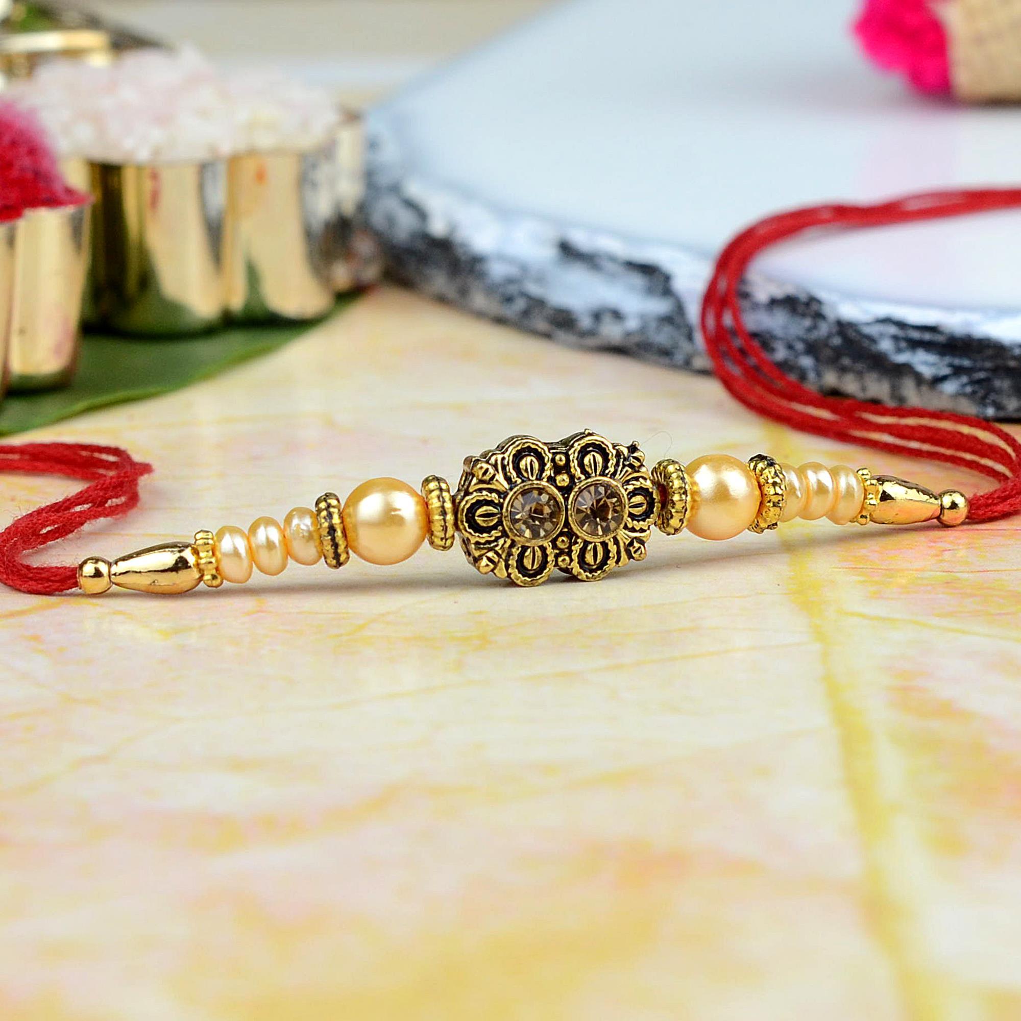 Plain Antique 2799A Rakhi | Designer Rakhi