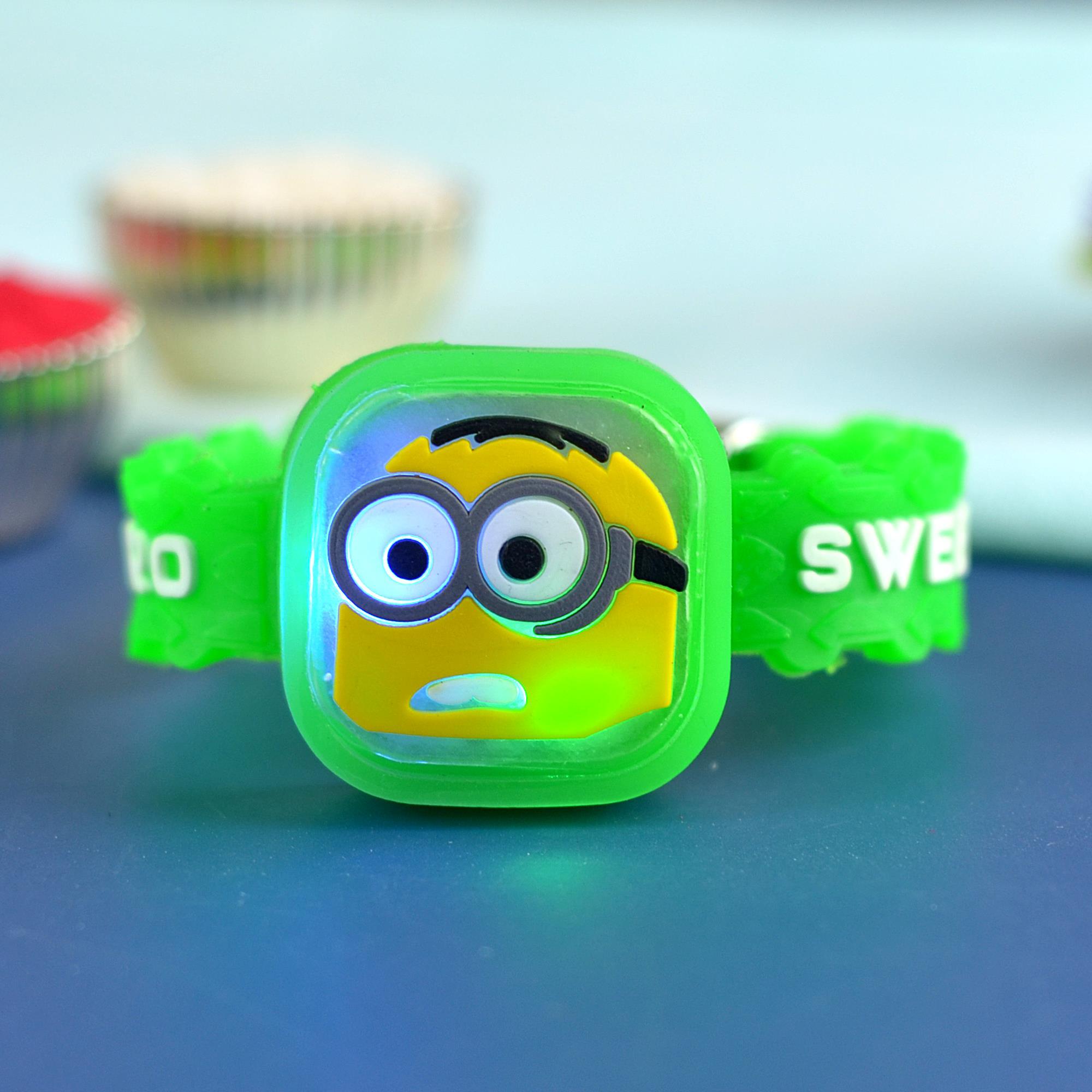 Flashing LED Minion (Dave) 611 Kids Rakhi | Cartoon Character