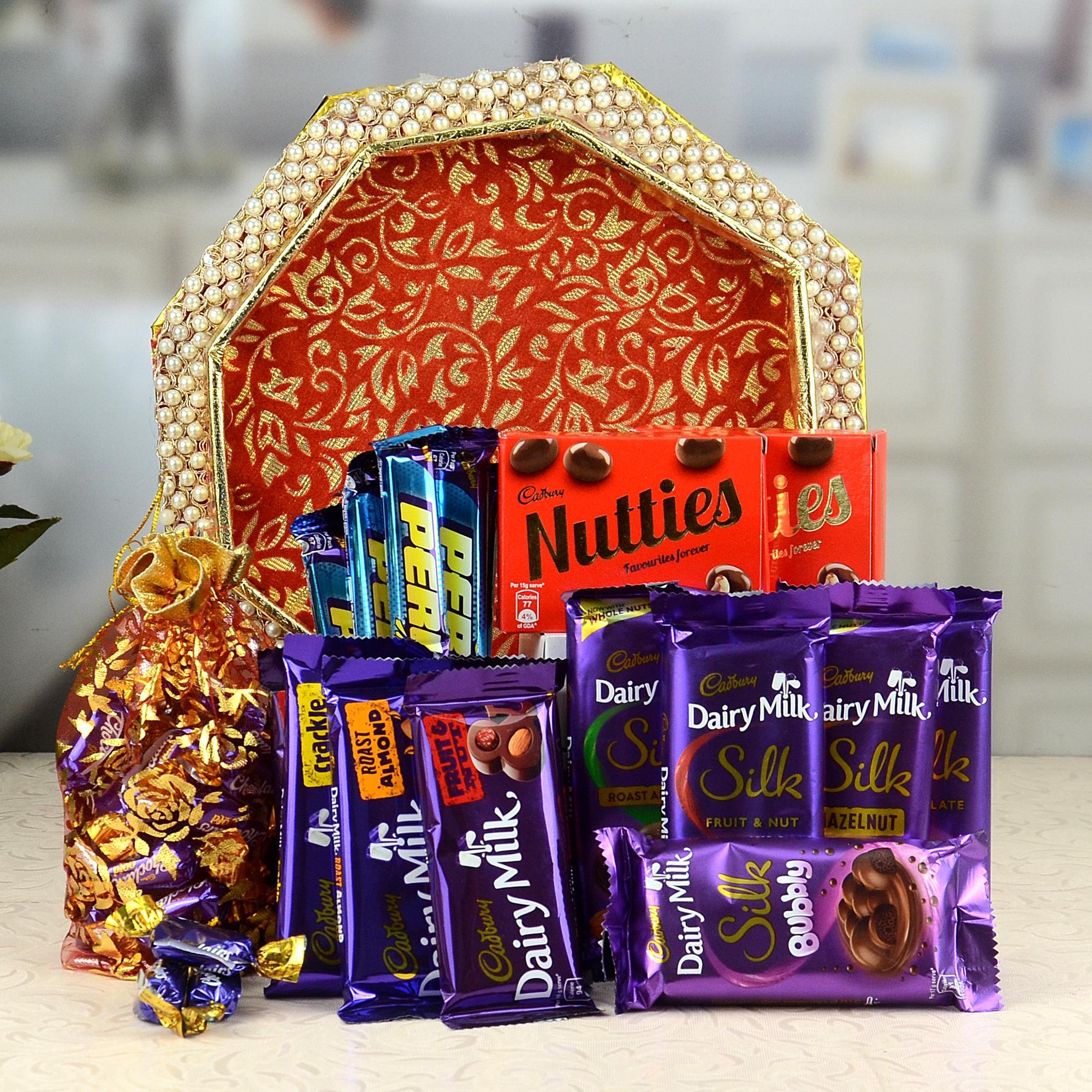 Choco Delight in Octagon Thali, Chocolate Hampers