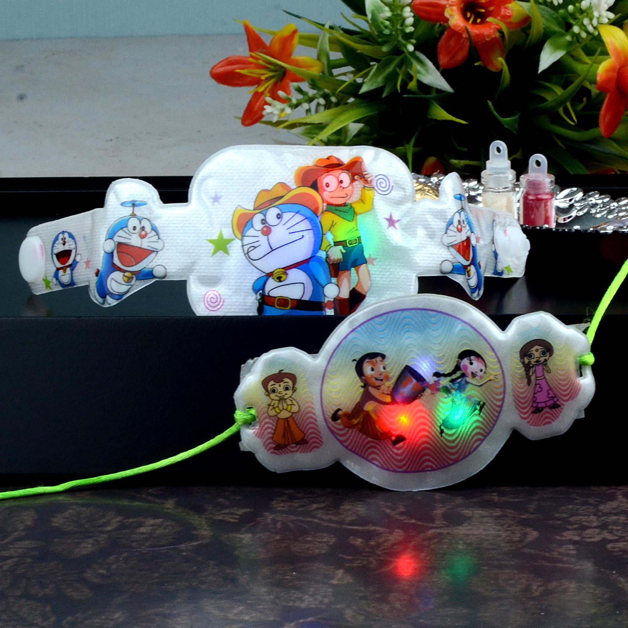 Chhota Bheem & Doraemon Rakhi Set, | Rakhi Sets Kids