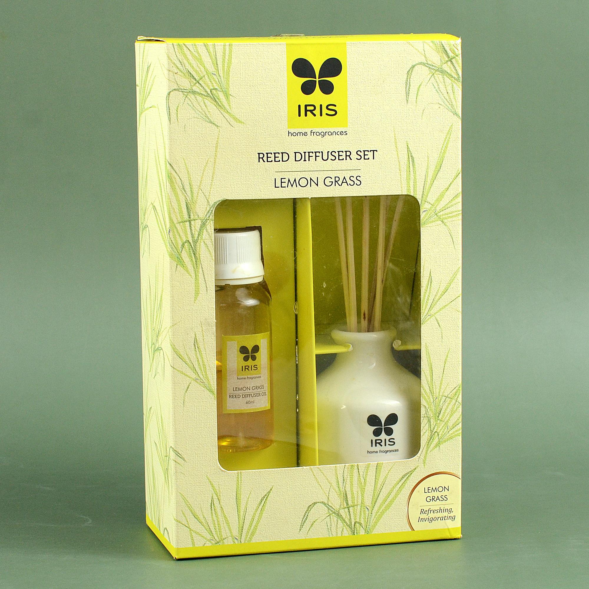 Iris Reed Diffuser Set Lemon Grass | Fragrance For Home