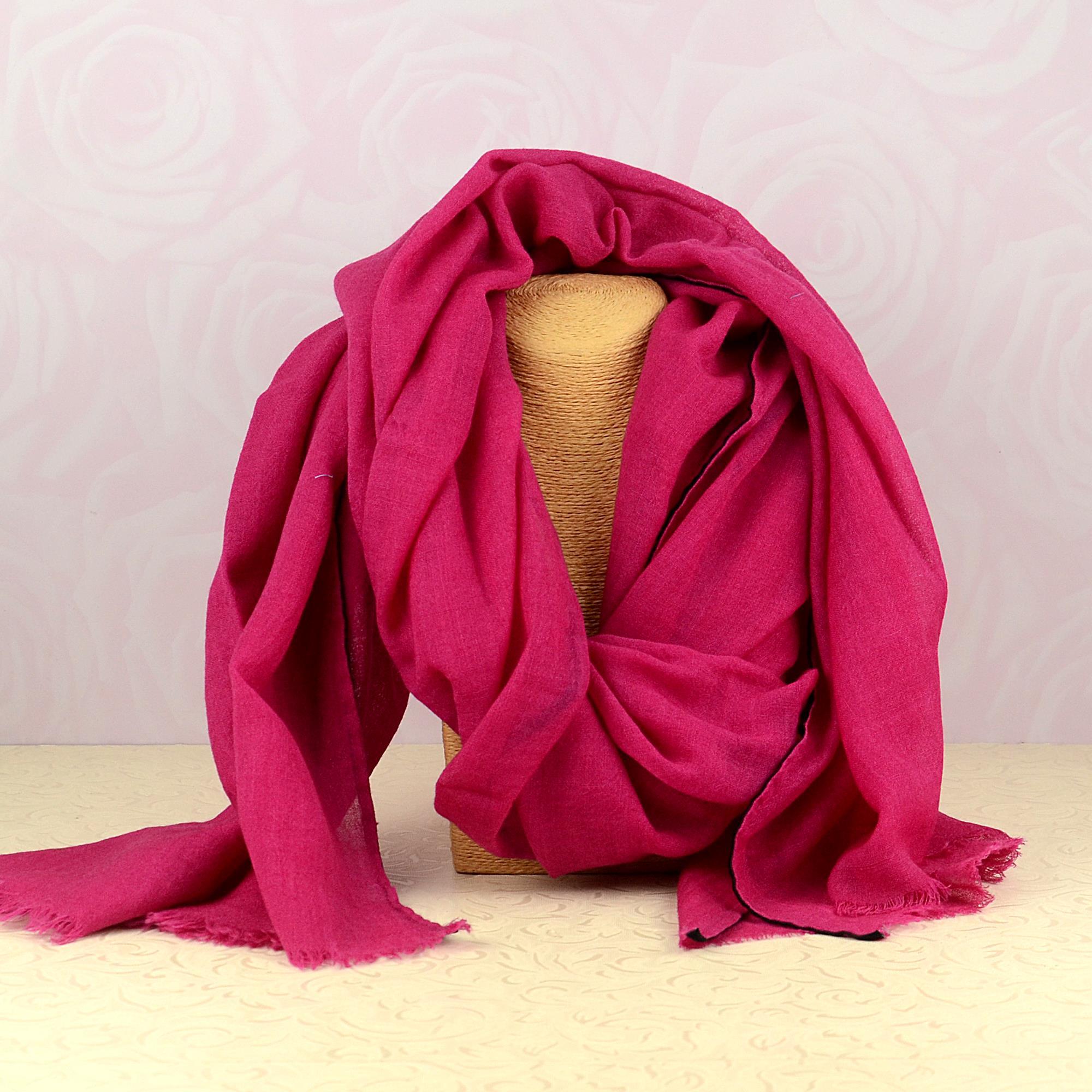 Pink Woollen Stylish Stole | Apparels
