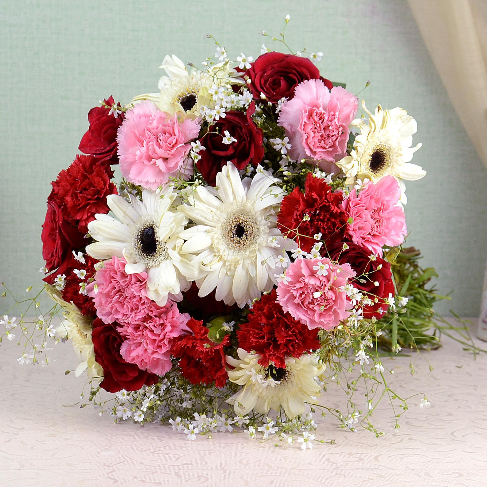 Colourful Carnation & Gerberas | Flowers, Best Friends Day