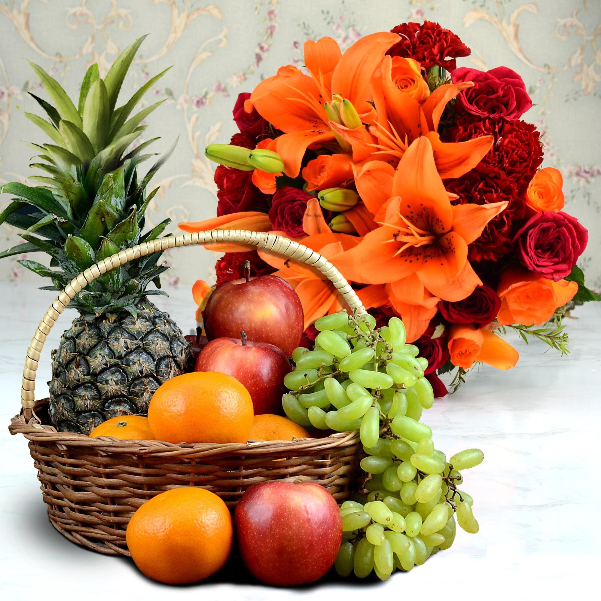 Fruits & Flowers Combo | Flowers & Fruits