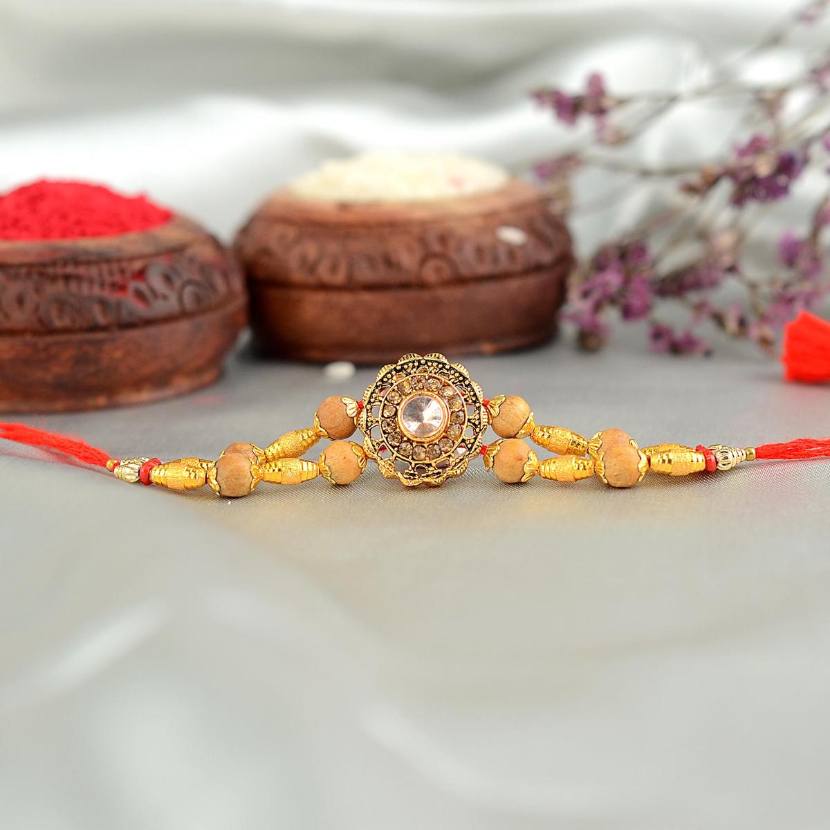 Gorgeous Hazel Stone Rakhi | Designer Rakhi