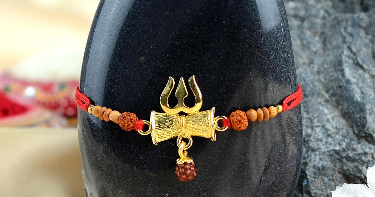 Damru Trishul Rakhi FR104 | Divine Rakhi