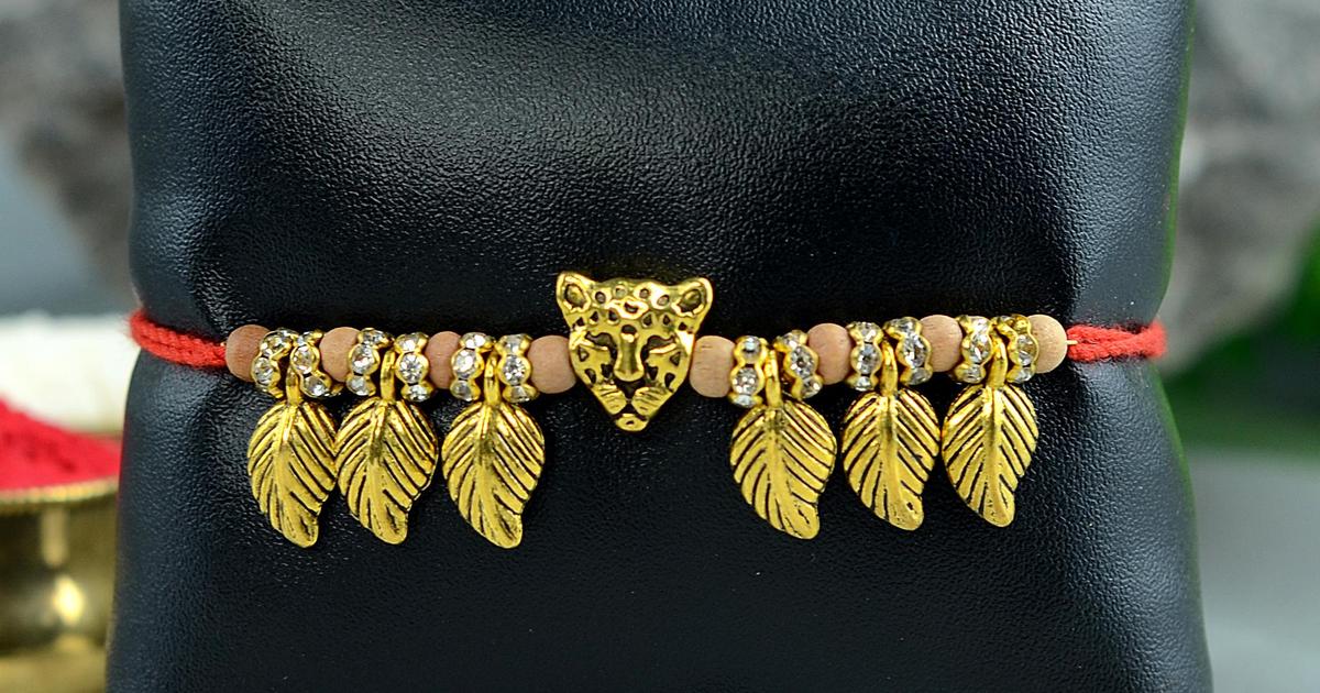 Alluring Jaguar Leaf Rakhi | Unique Rakhi