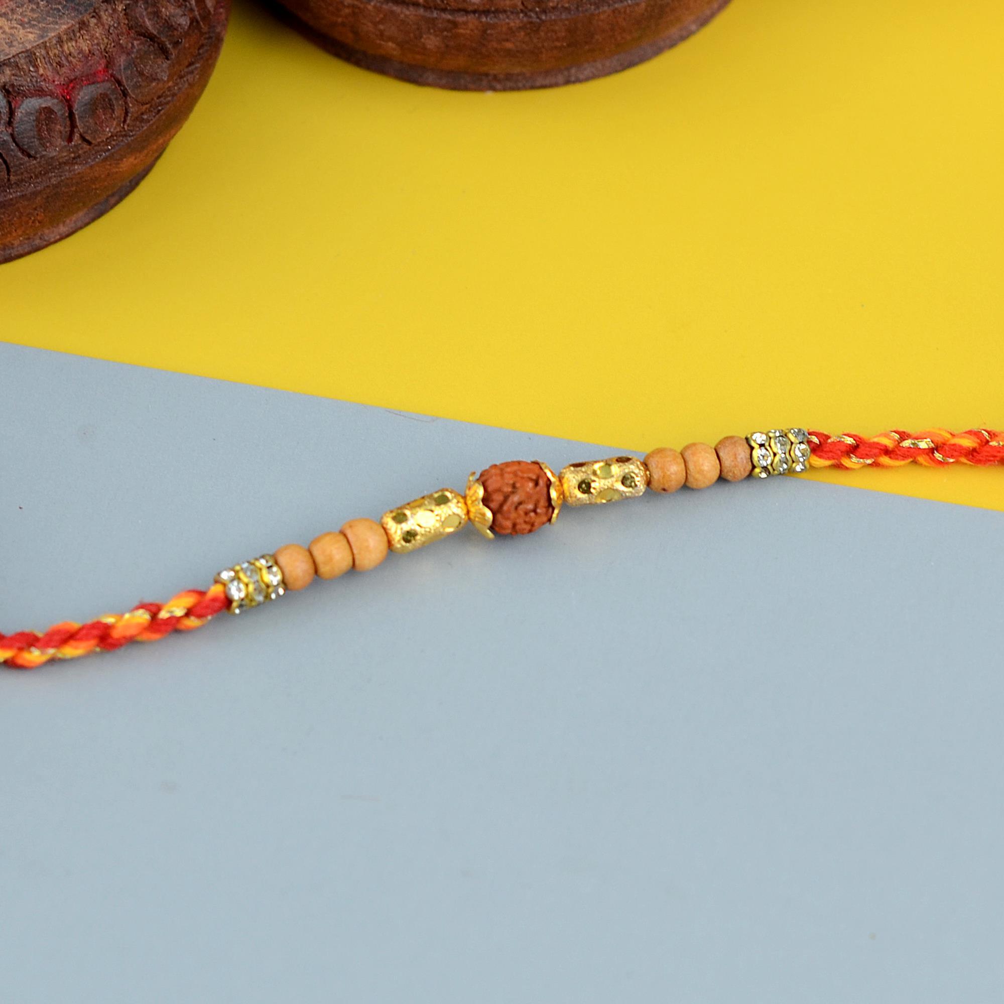 Single Rudraksh Rakhi SB19 | Rudraksh Rakhi