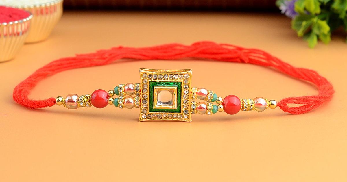 Gorgeous Square Rakhi | Designer Rakhi