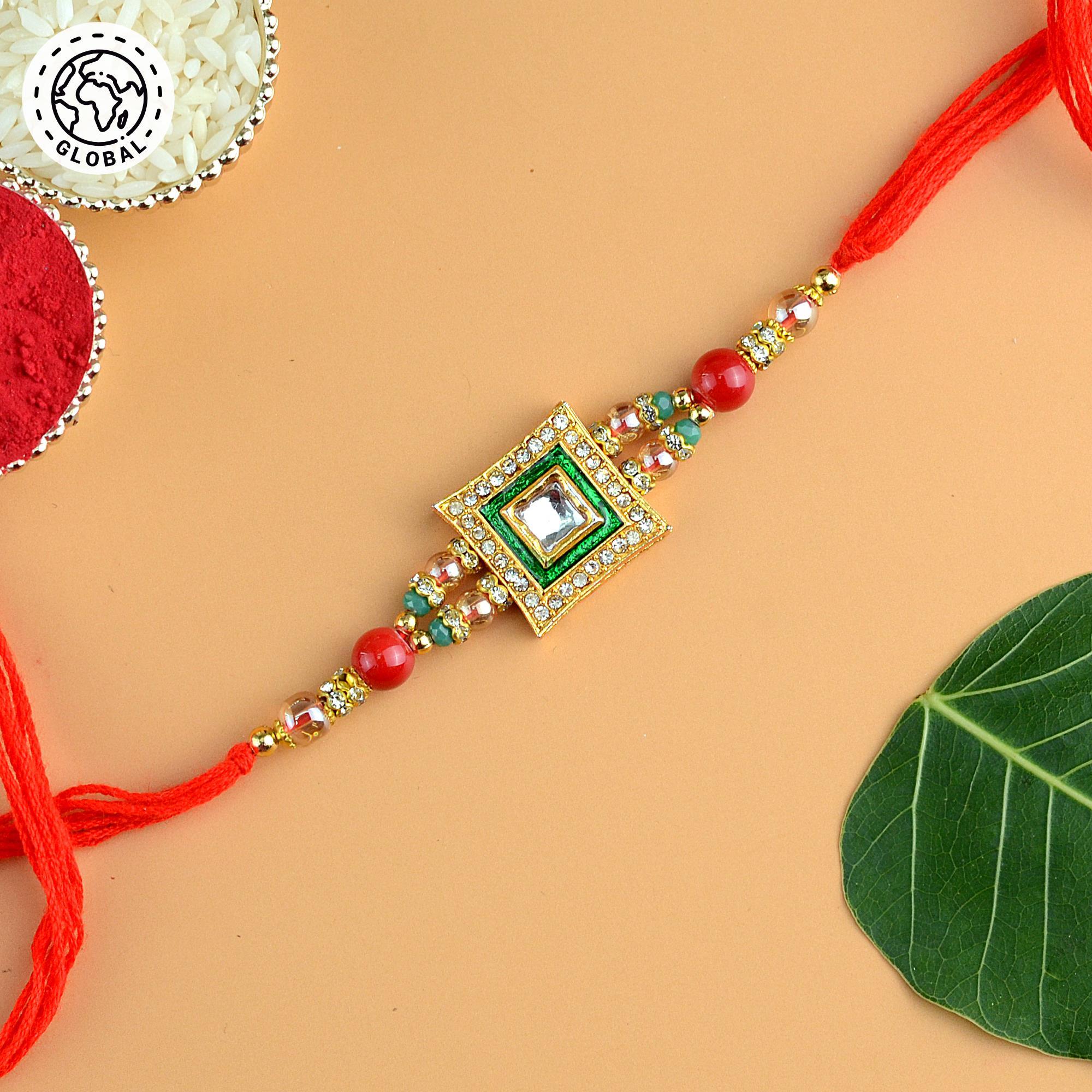Gorgeous Square Rakhi Global | Designer Rakhi