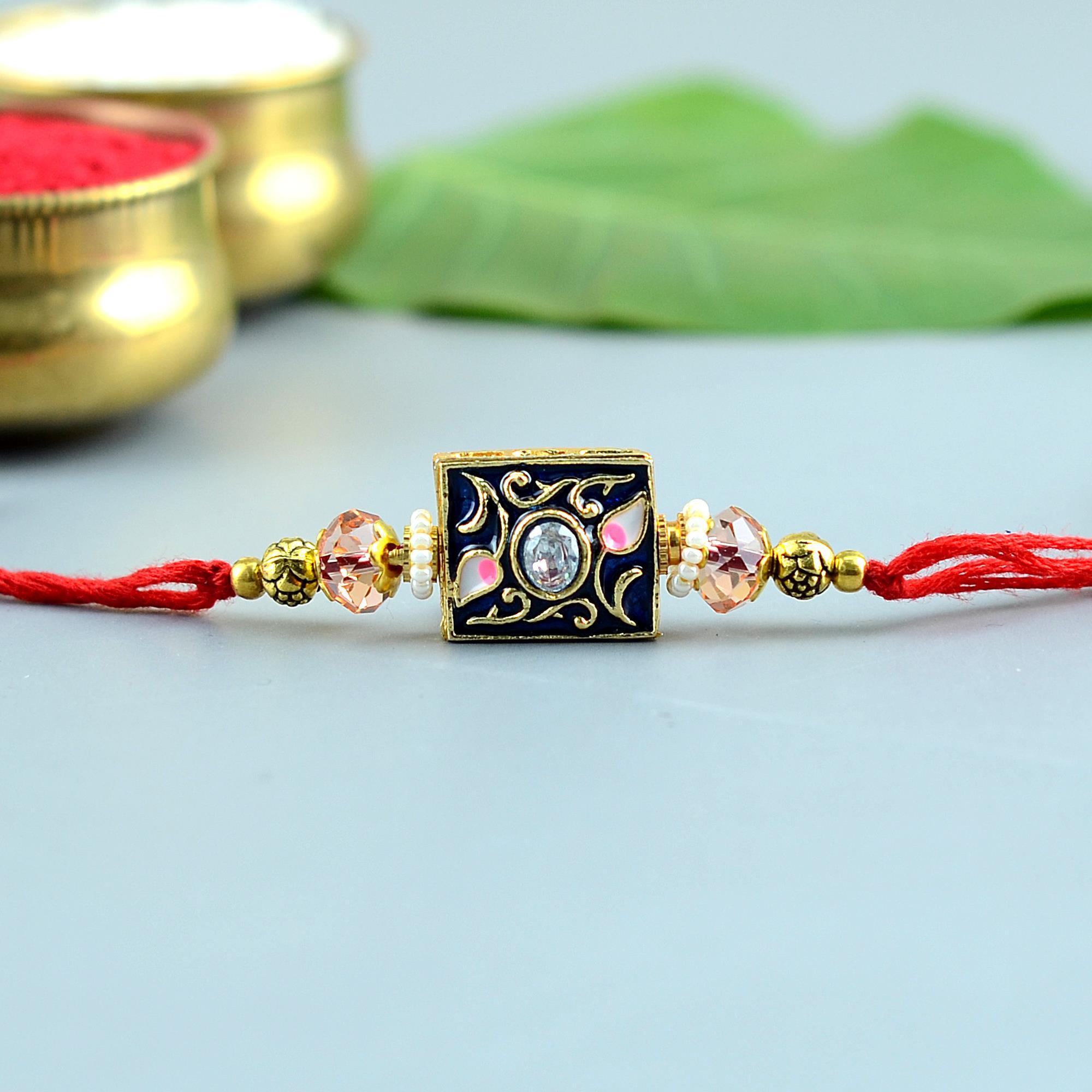 Royal Blue Designer Rakhi | Rakhis