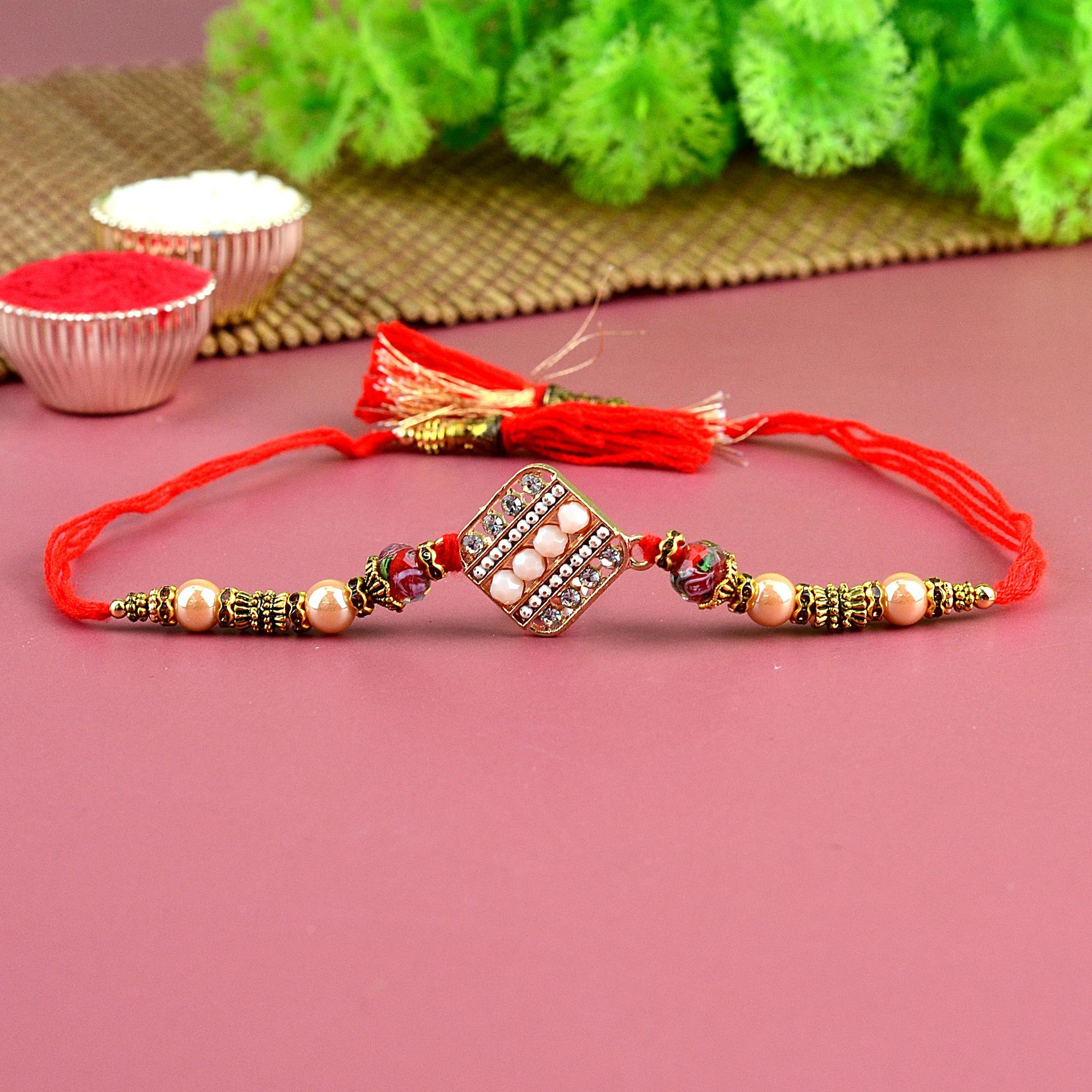 Tilted Square Designer Rakhi | Designer Rakhi