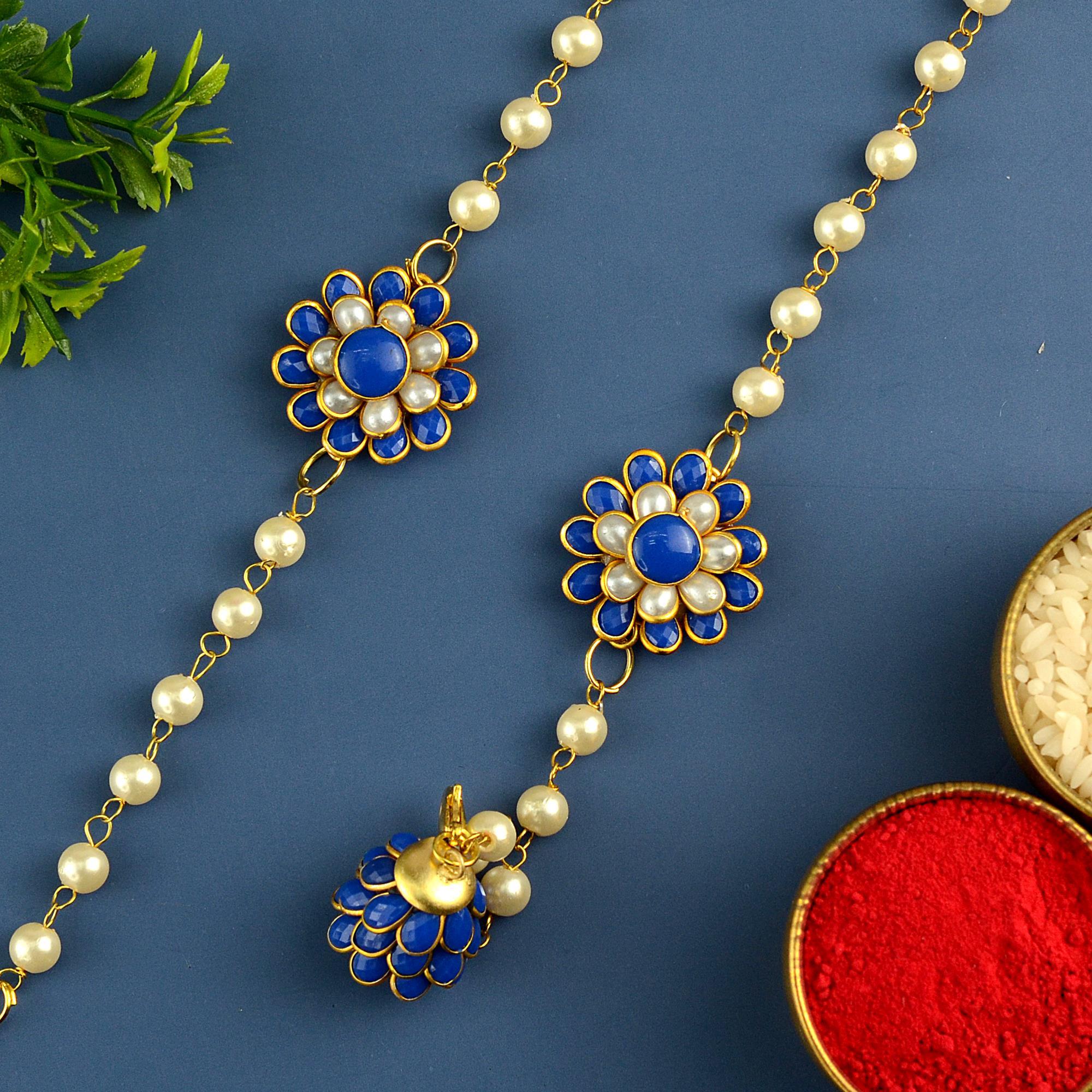 Blue White Rakhi Lumba DD79 | Lumba & Rakhi