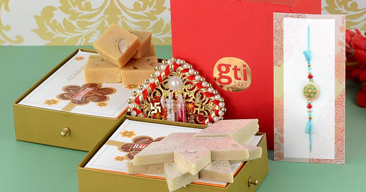 Rakhi & Sweets Combo | Rakhi Sweets