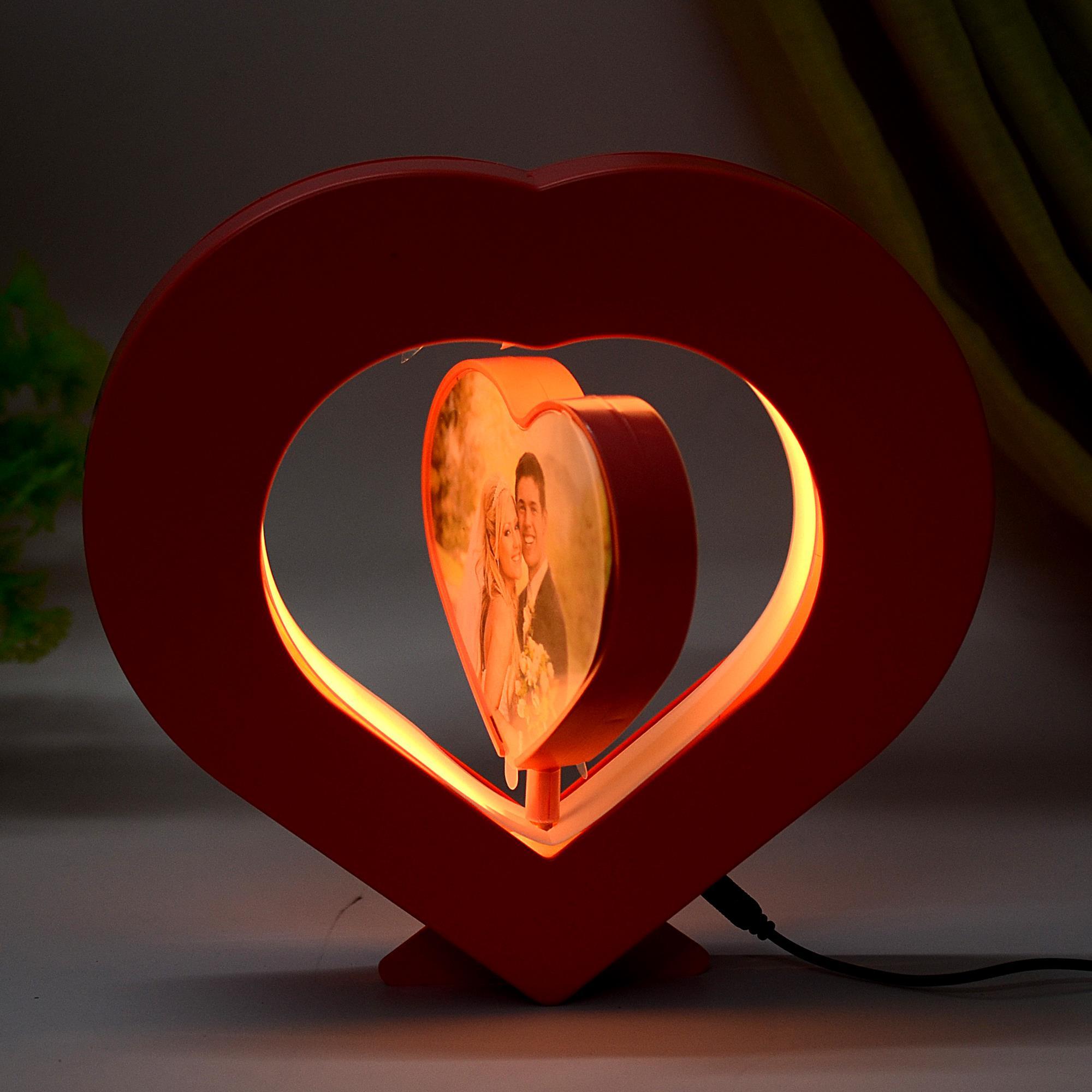 Rotating Heart Frame, Personalized Photo Gifts