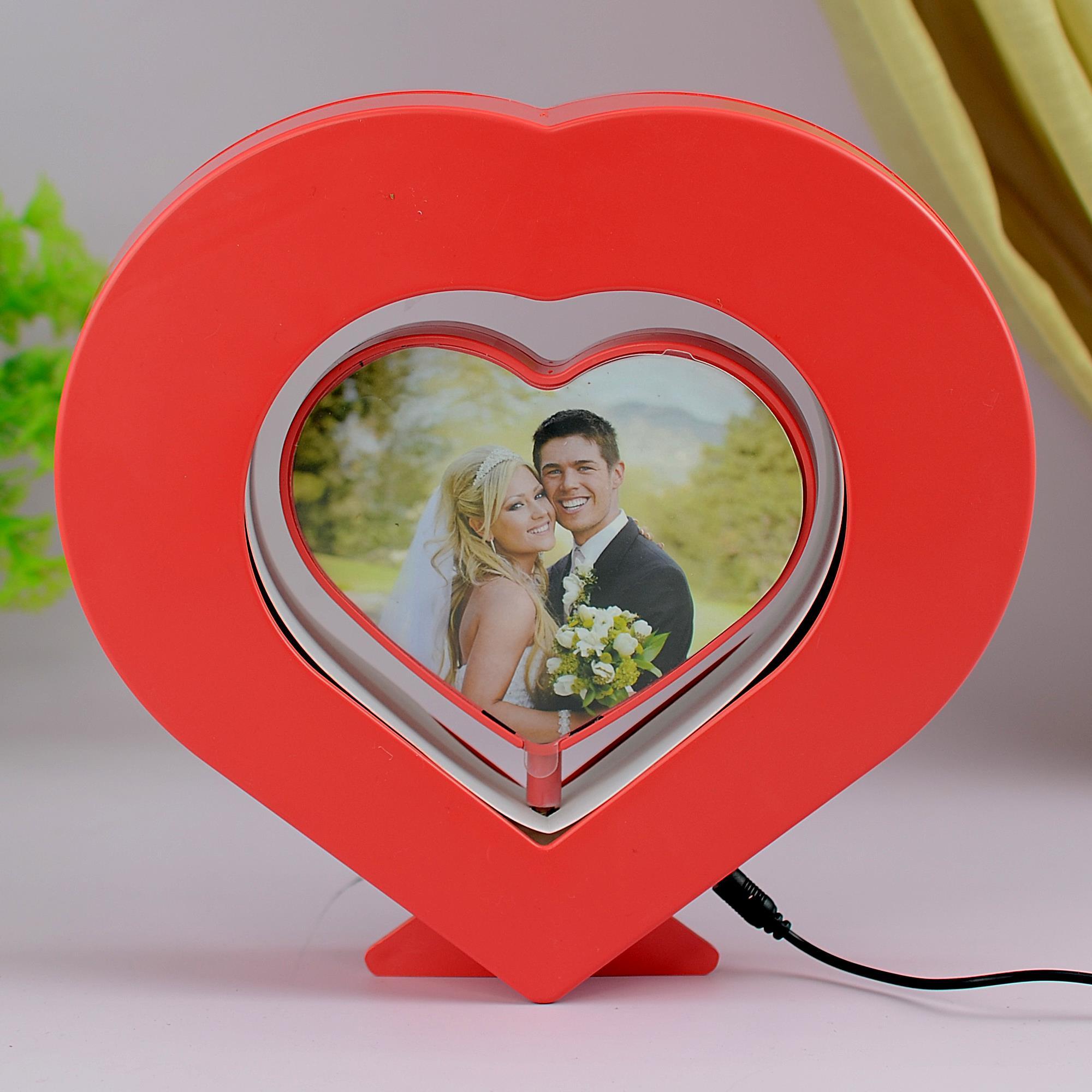 Rotating Heart Frame, Personalized Photo Gifts