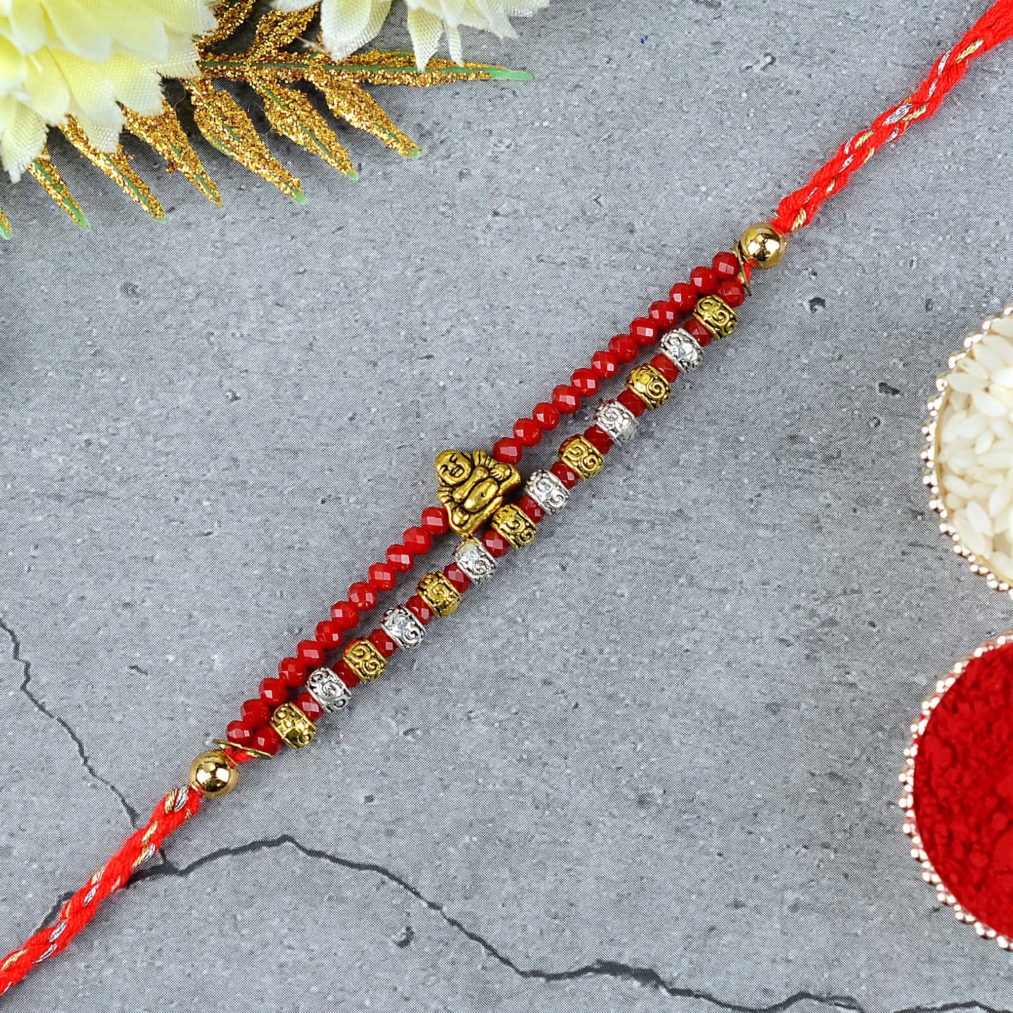Tibetan Buddha Rakhi | Designer Rakhi