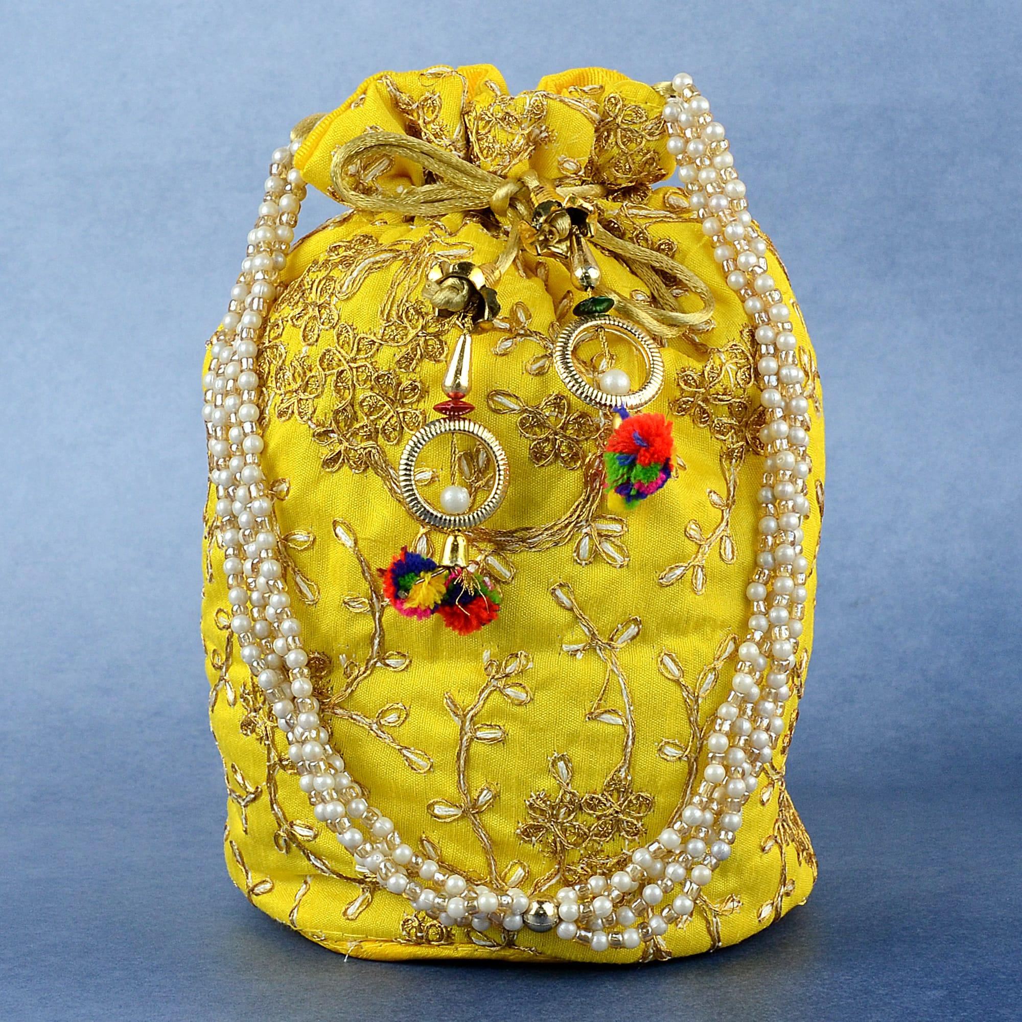 Stunning Yellow Potli | Gift Baskets Range
