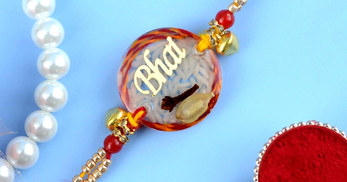 Elements in Resin Bhai Rakhi | Unique Rakhi