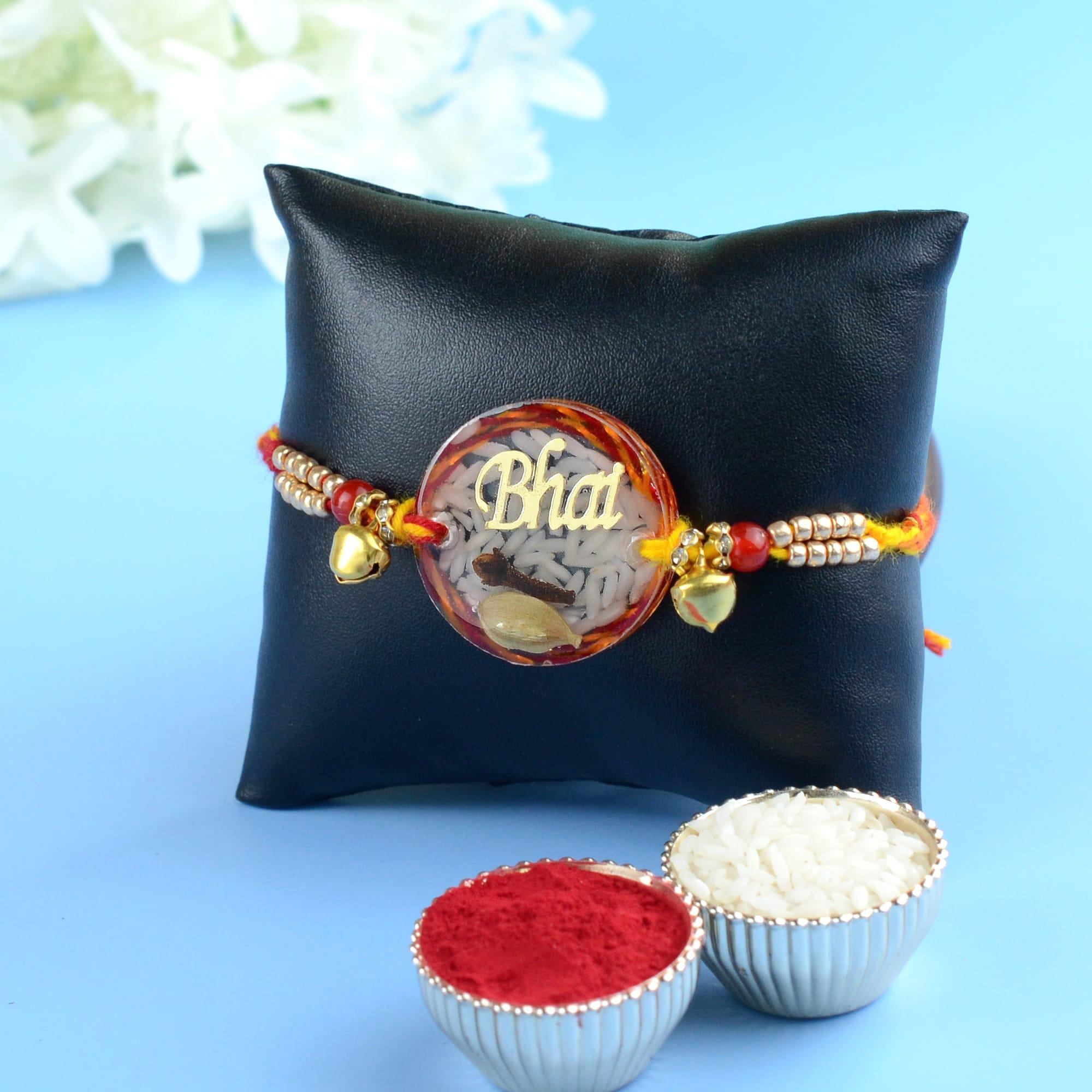 Elements in Resin Bhai Rakhi | Unique Rakhi
