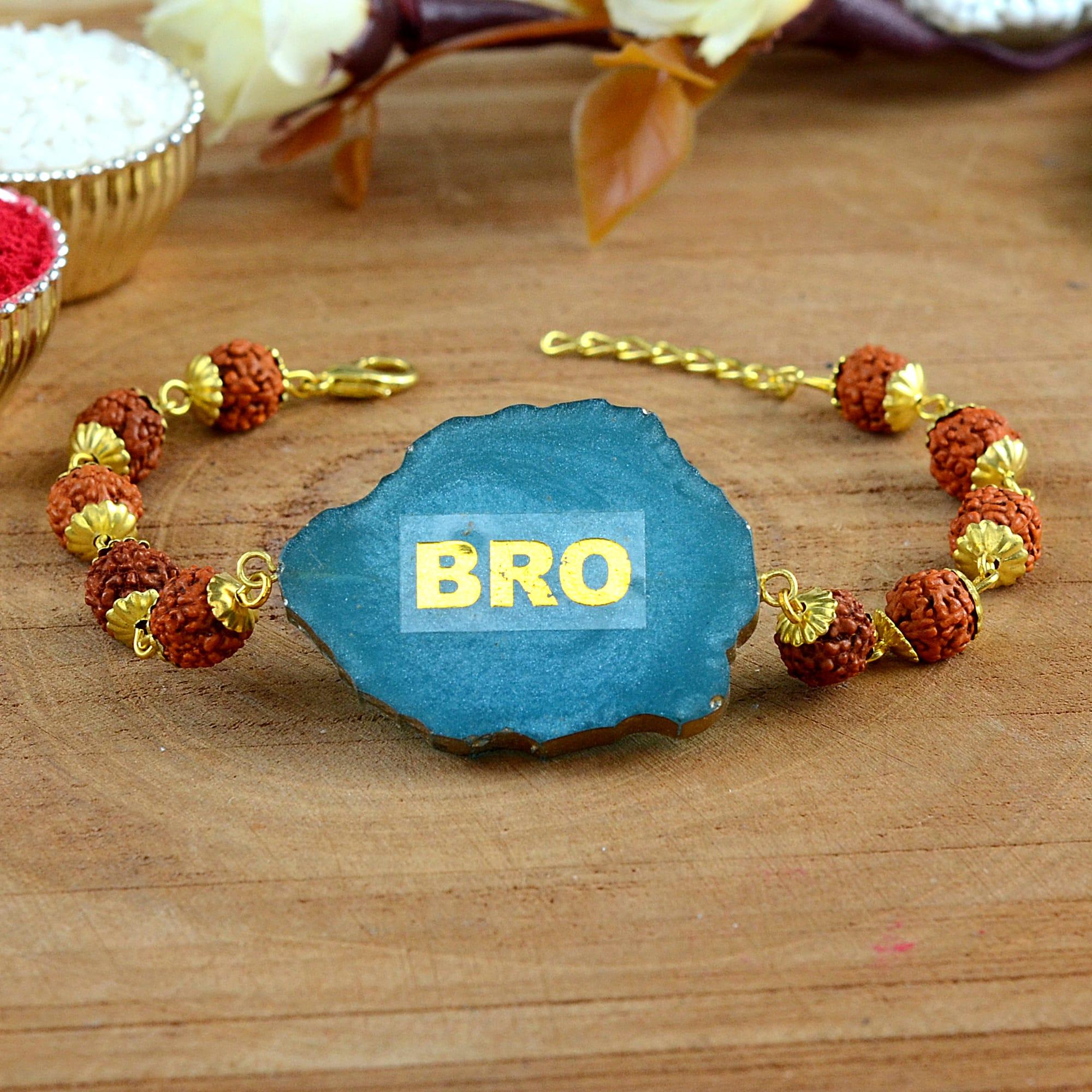 Amazonite BRO Rakhi | Bracelet Rakhi