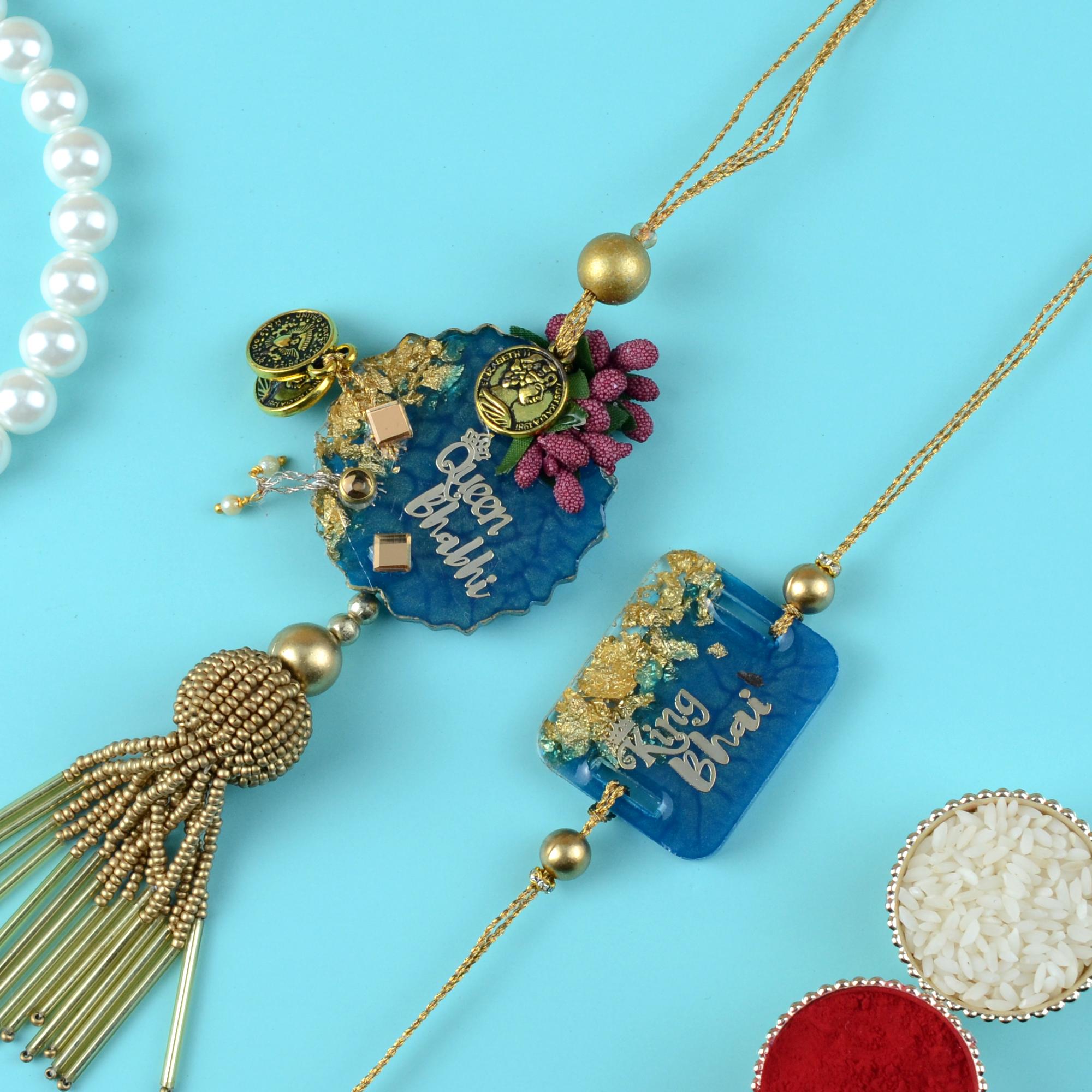 Regal Resin Lumba Rakhi Set RR183 | Lumba & Rakhi