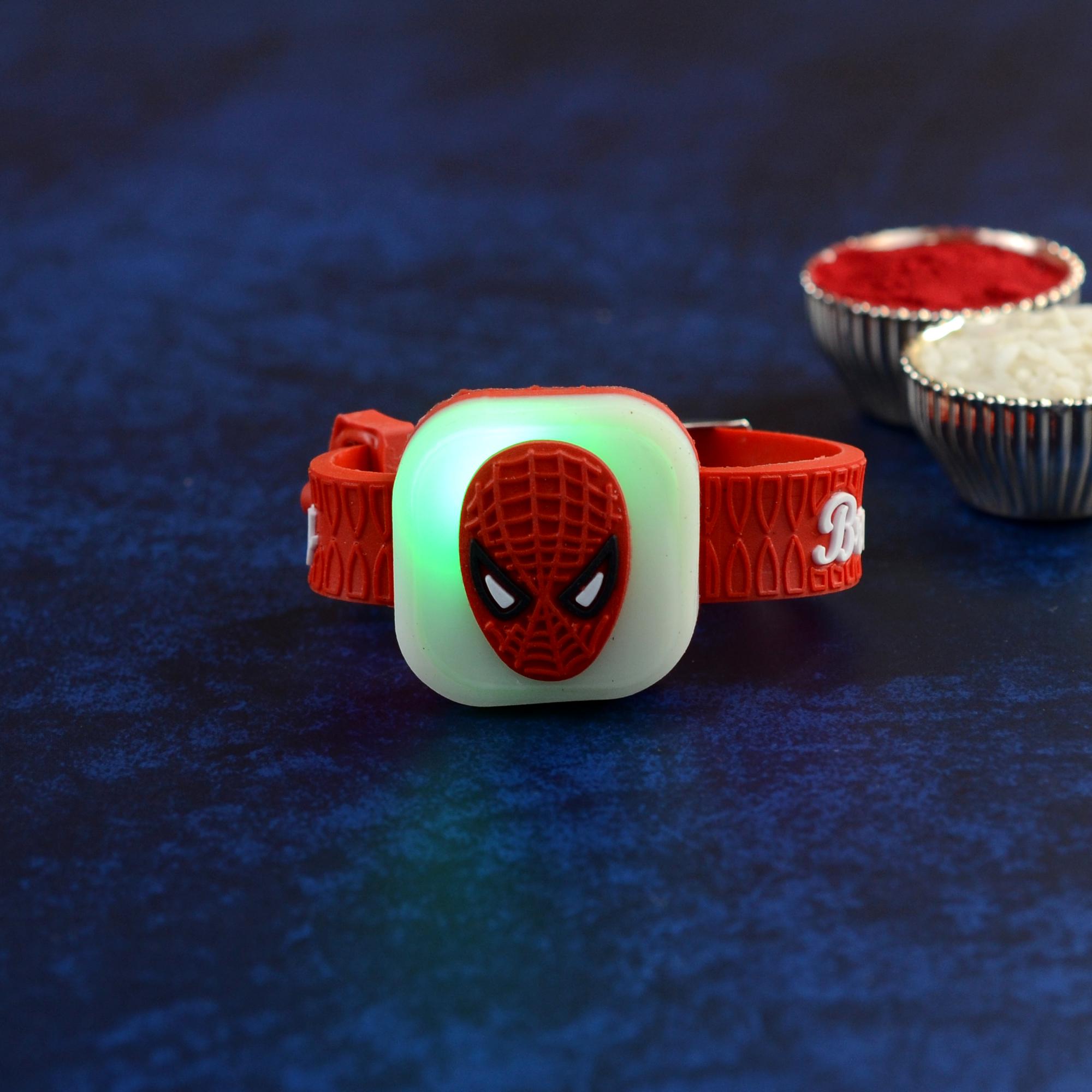 Spiderman Kids LED Rakhi MV744 | Superhero Rakhi
