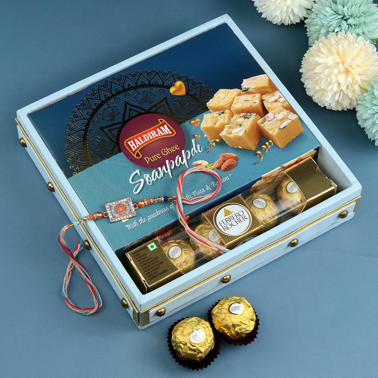 Send Sweet Hampers on Rakhi to India. Send Indian Mithai