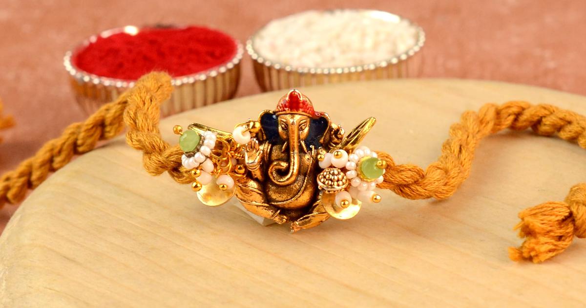Grand Colorful Ganesh Rakhi | Ganesh Rakhis