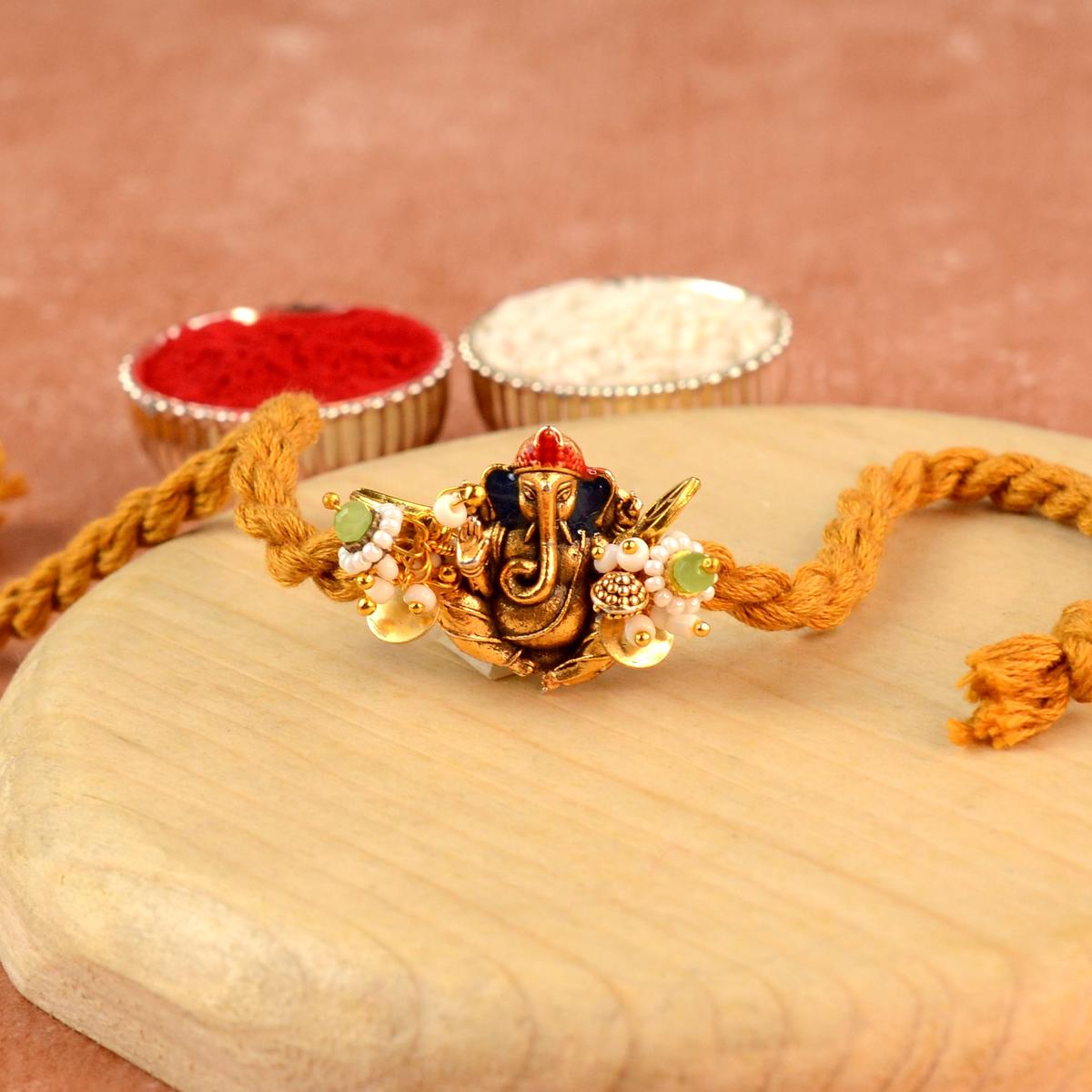 Grand Colorful Ganesh Rakhi SS759 | Rakhis