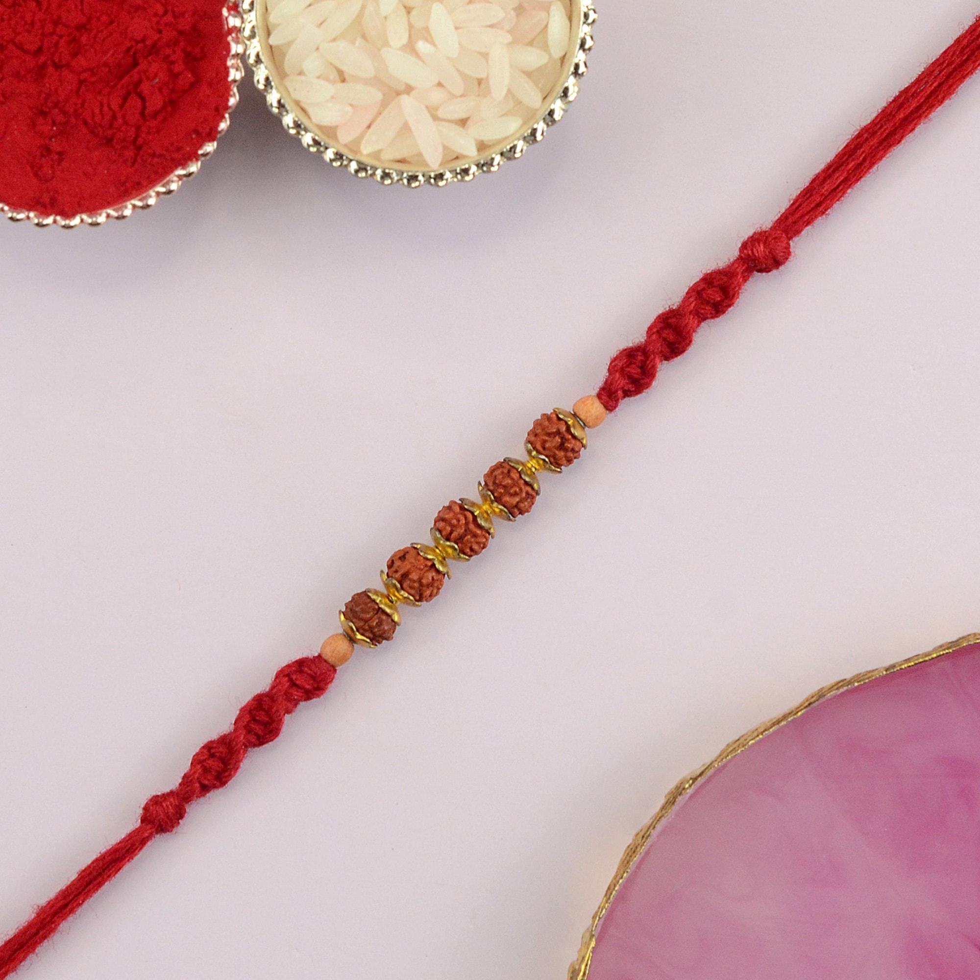 Mini Rudraksh Dori Rakhi | Rudraksh Rakhi