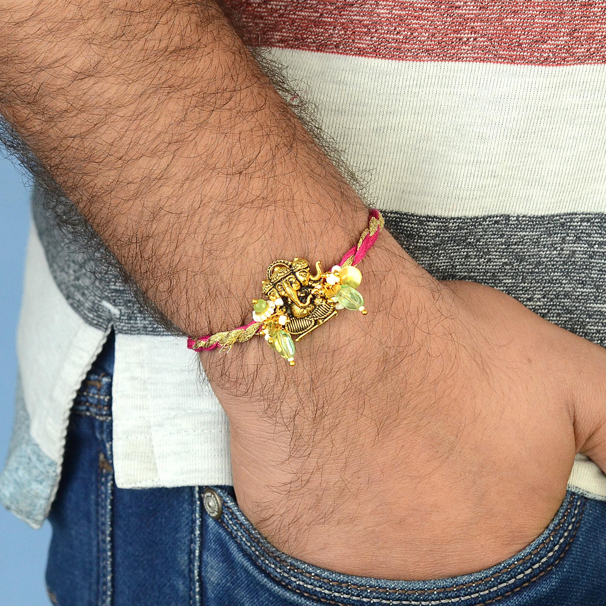 Gorgeous Trimukhi Ganesh Rakhi | Ganesh Rakhis