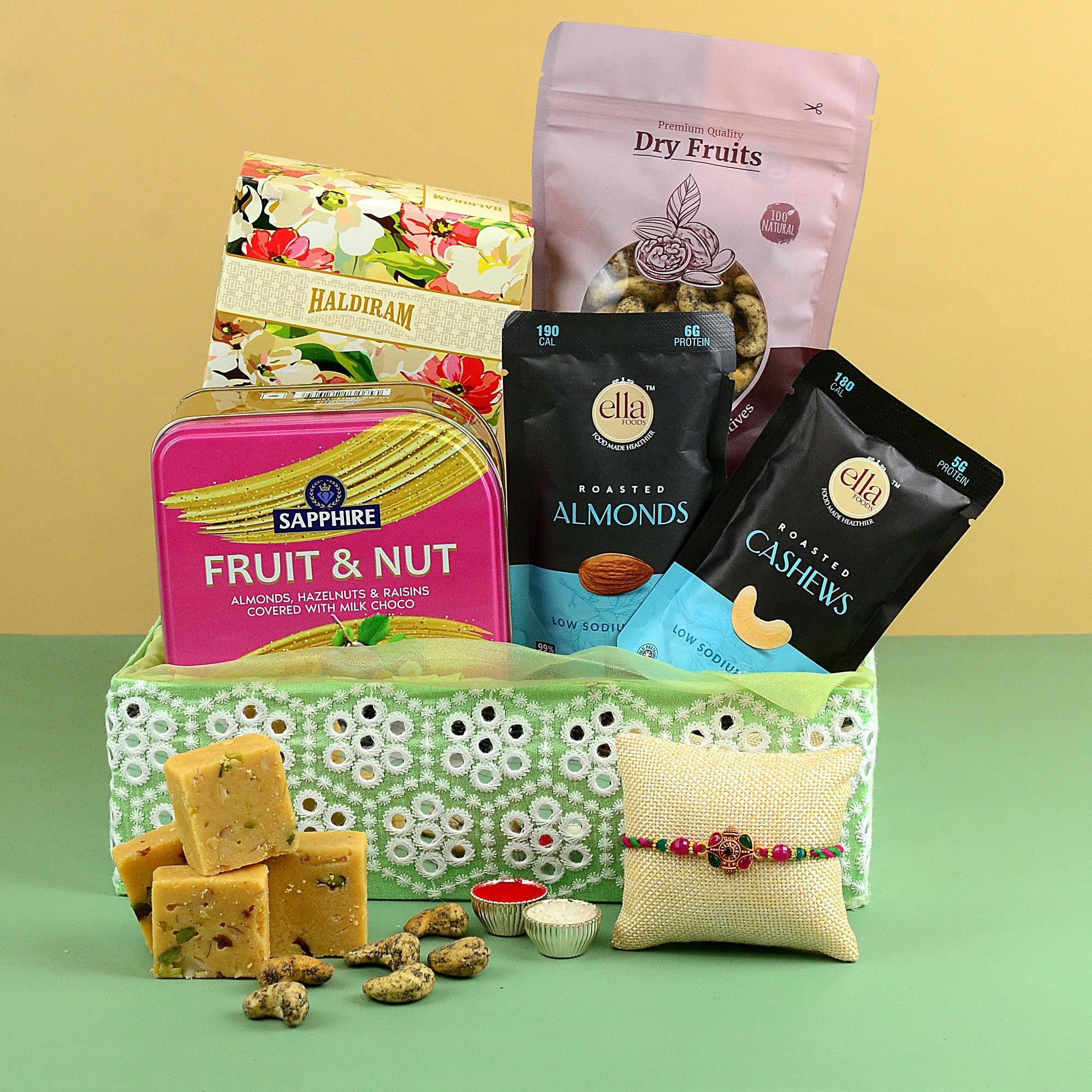 Rakhi Sweet & Savory Treats Basket | All in One Hampers