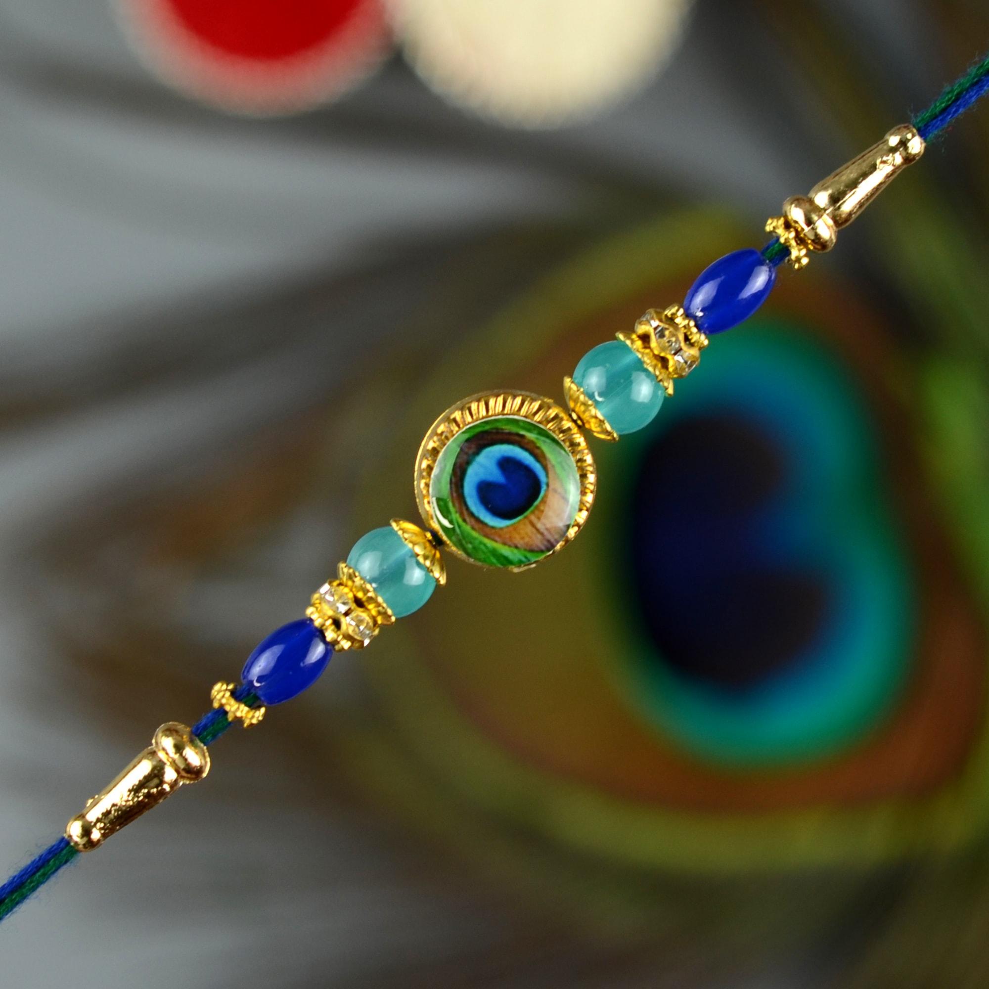Peacock Resin Rakhi | Peacock Rakhi