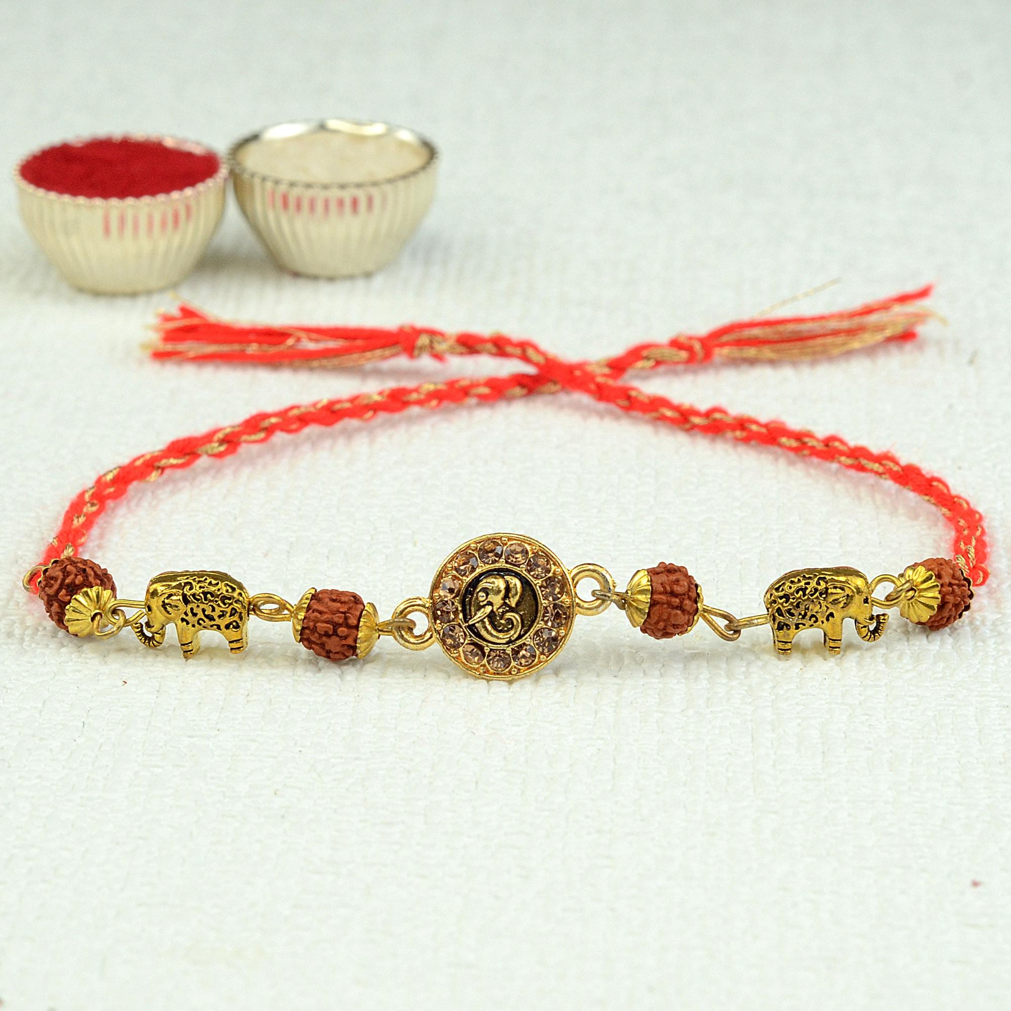 Charming Ganesh Themed Rakhi | Bracelet Rakhi