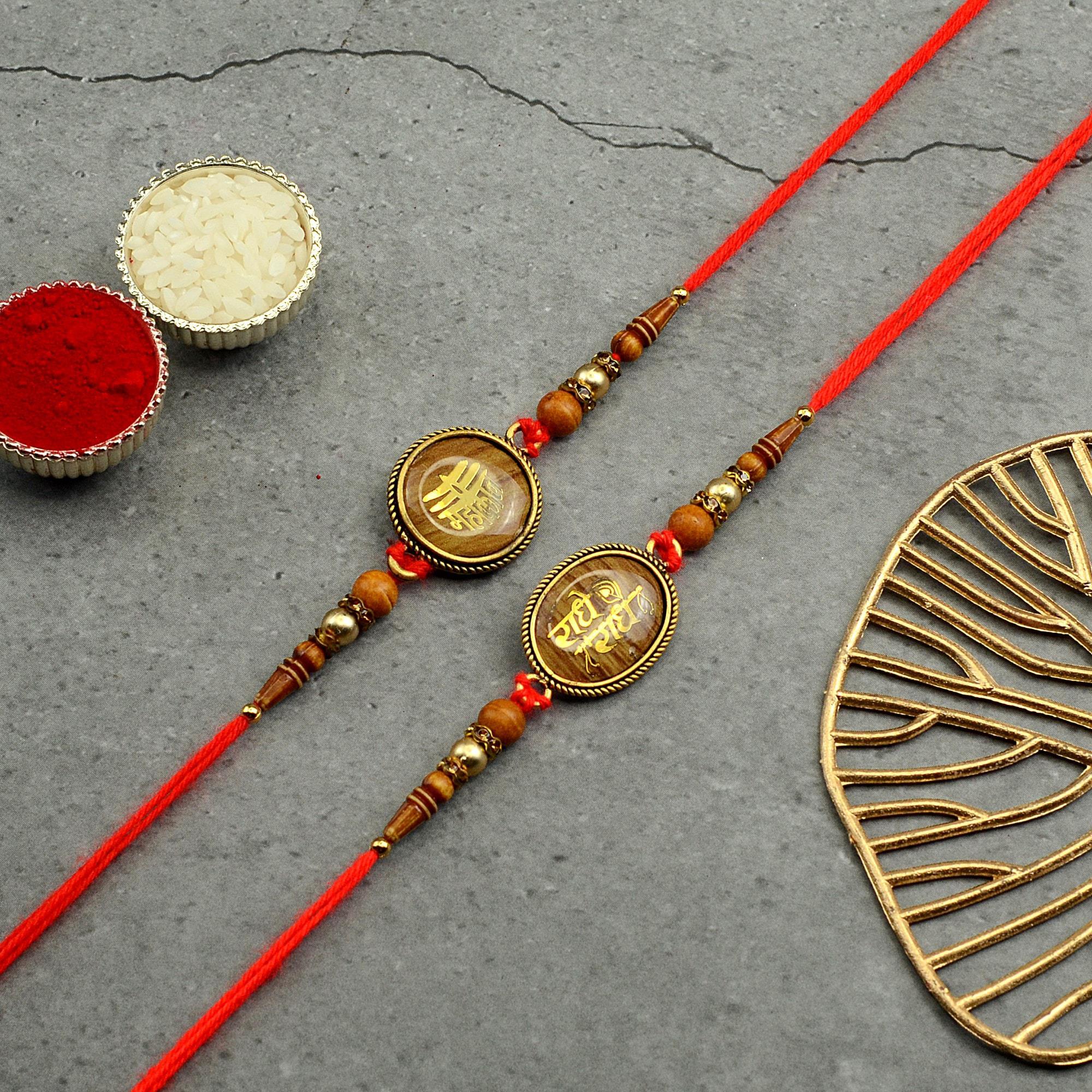 Divinity in Resin Rakhi Set | Set of 2 Rakhis