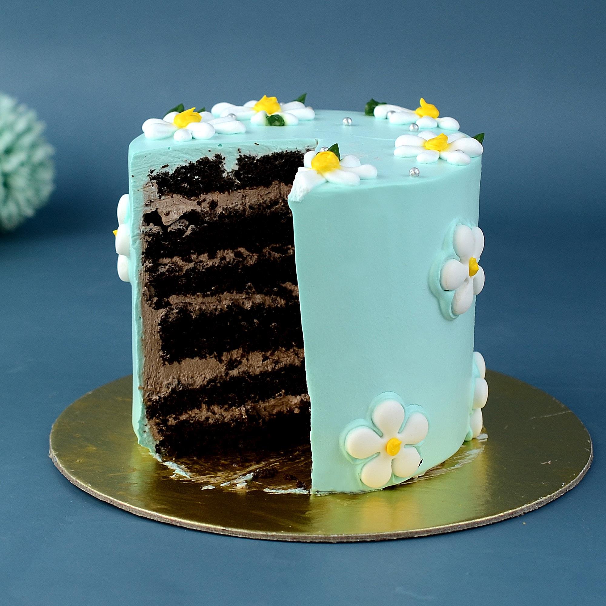 Designer Chocolate Floral Cake 1kg | Special Cakes