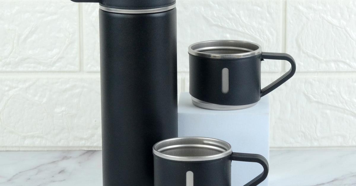 Black Vacuum Flask Set | Kitchen & Tableware Gifts