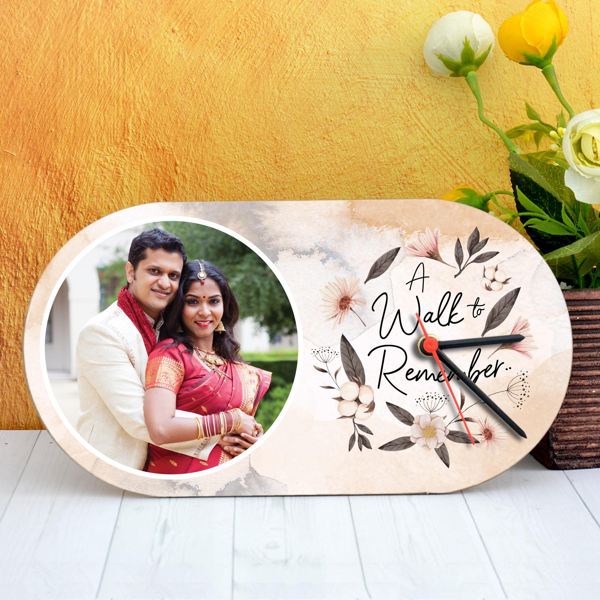 Personalized Oval Photo Clock | Personalized Clocks
