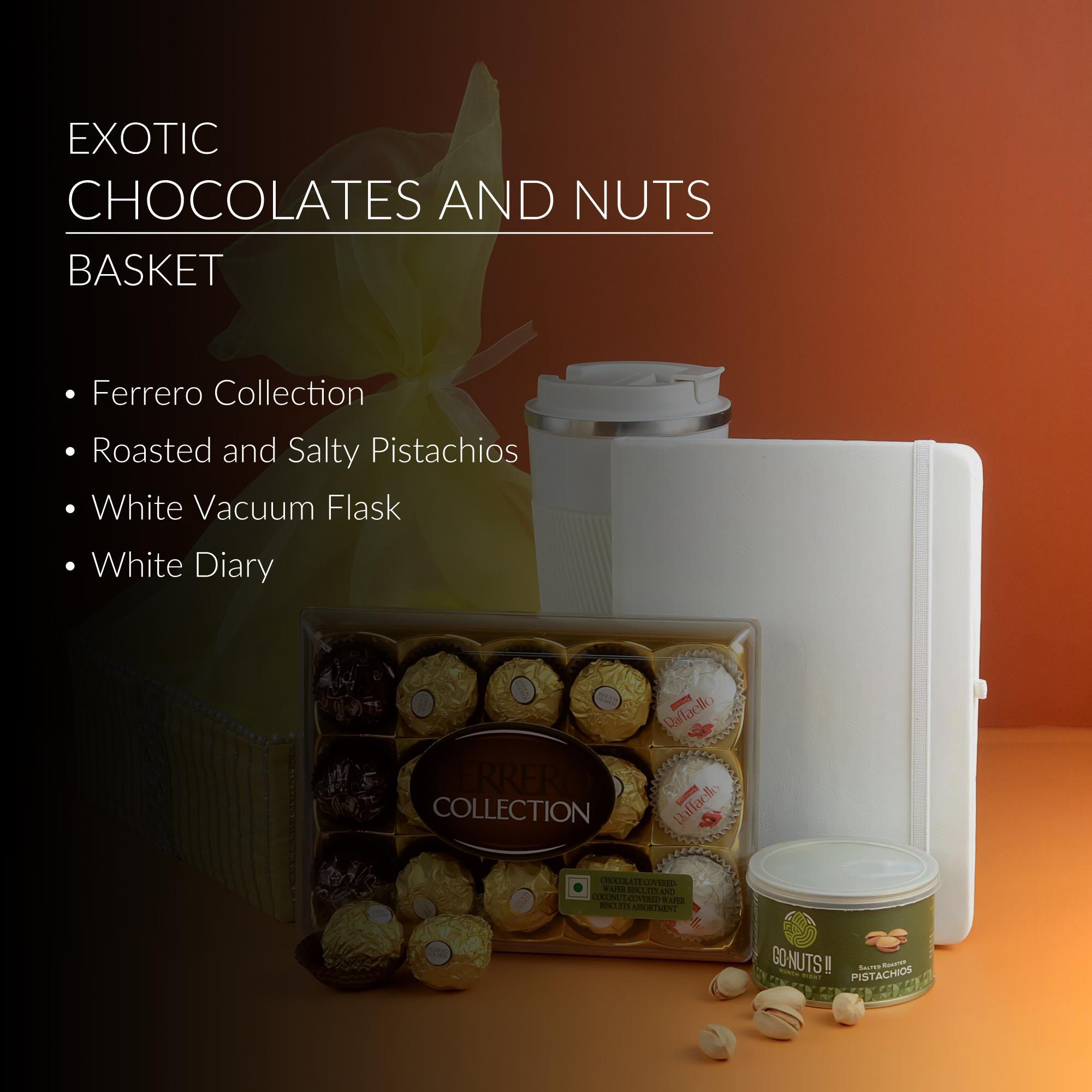 Exotic Chocolates and Nuts Basket | Exclusive Hampers
