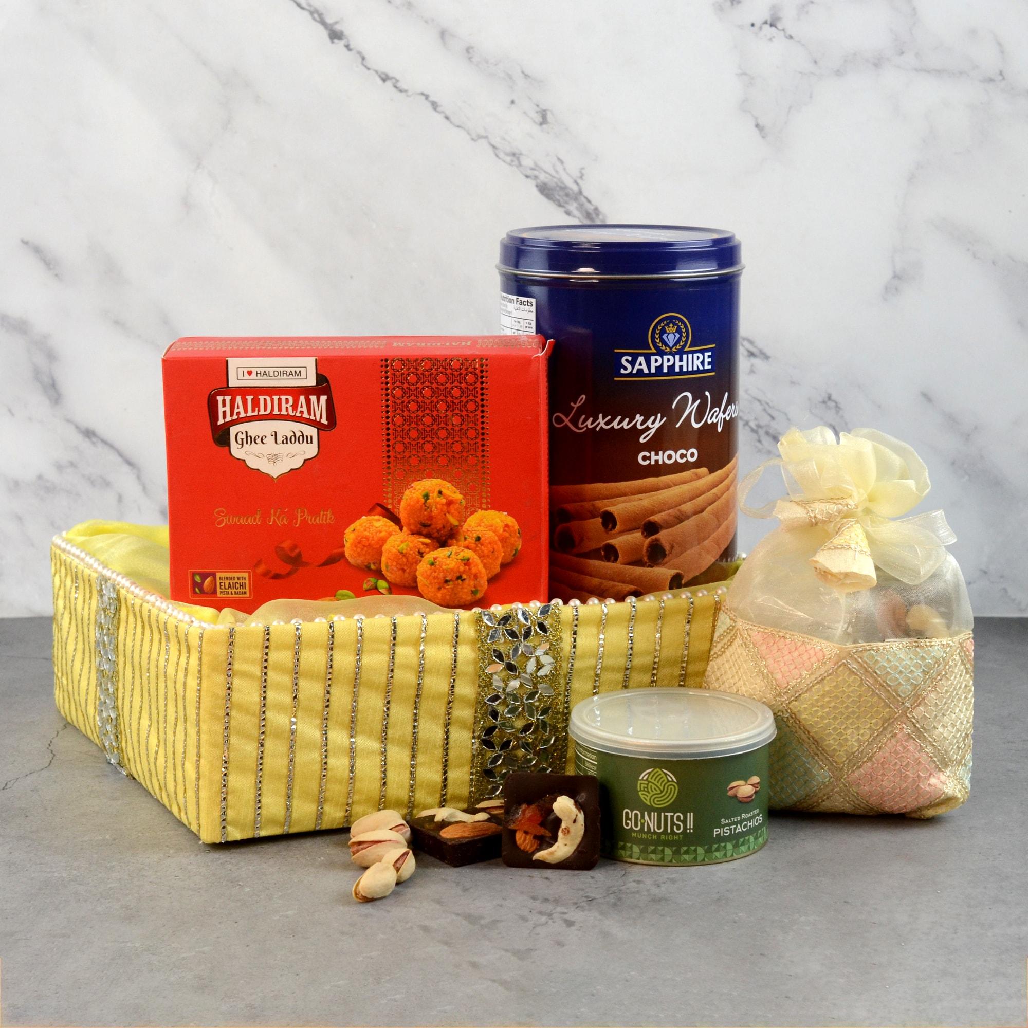 Sweets, Chocolates & Nuts Basket | Assorted Hampers