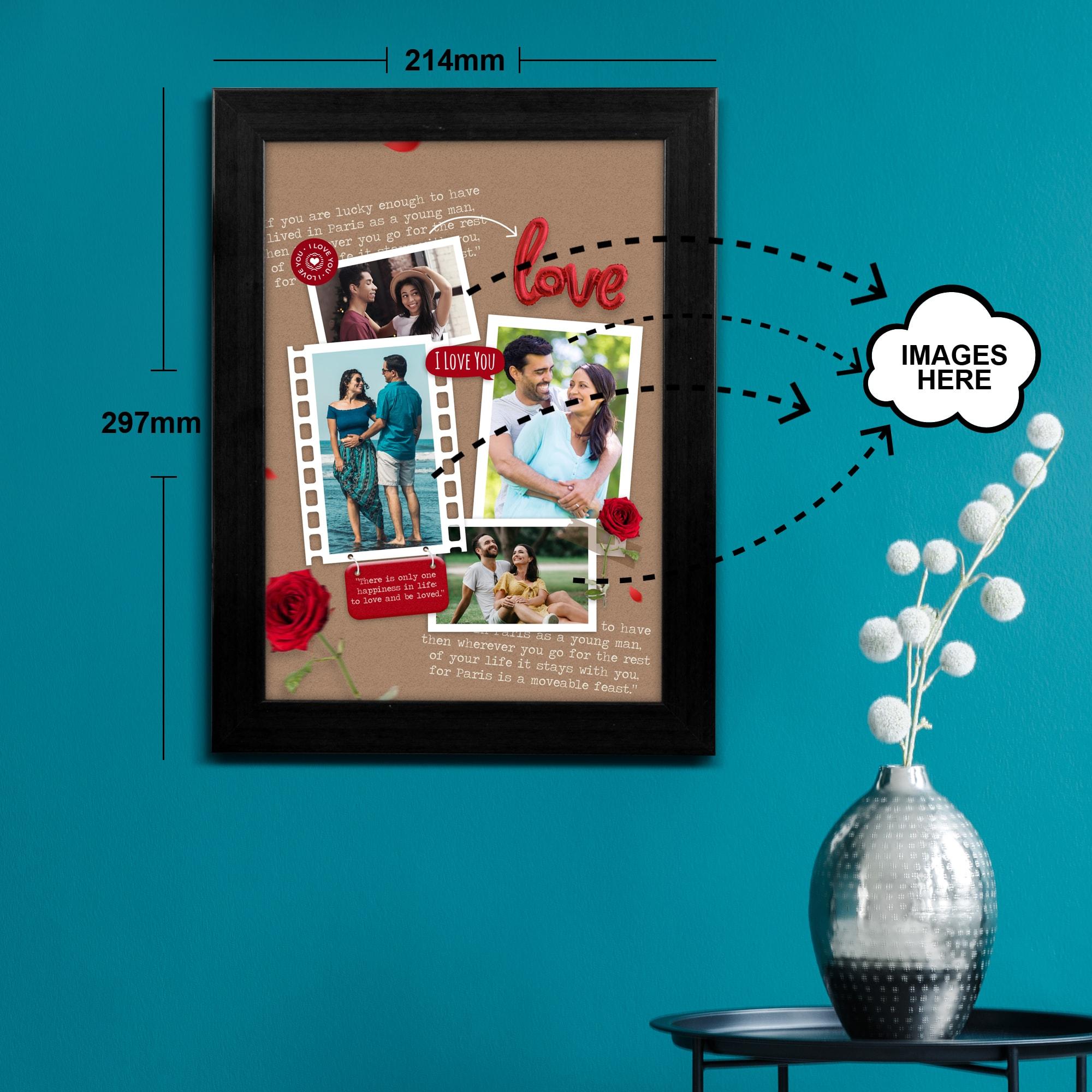 Love Collage Photo Frame, Personalized Photo Frames