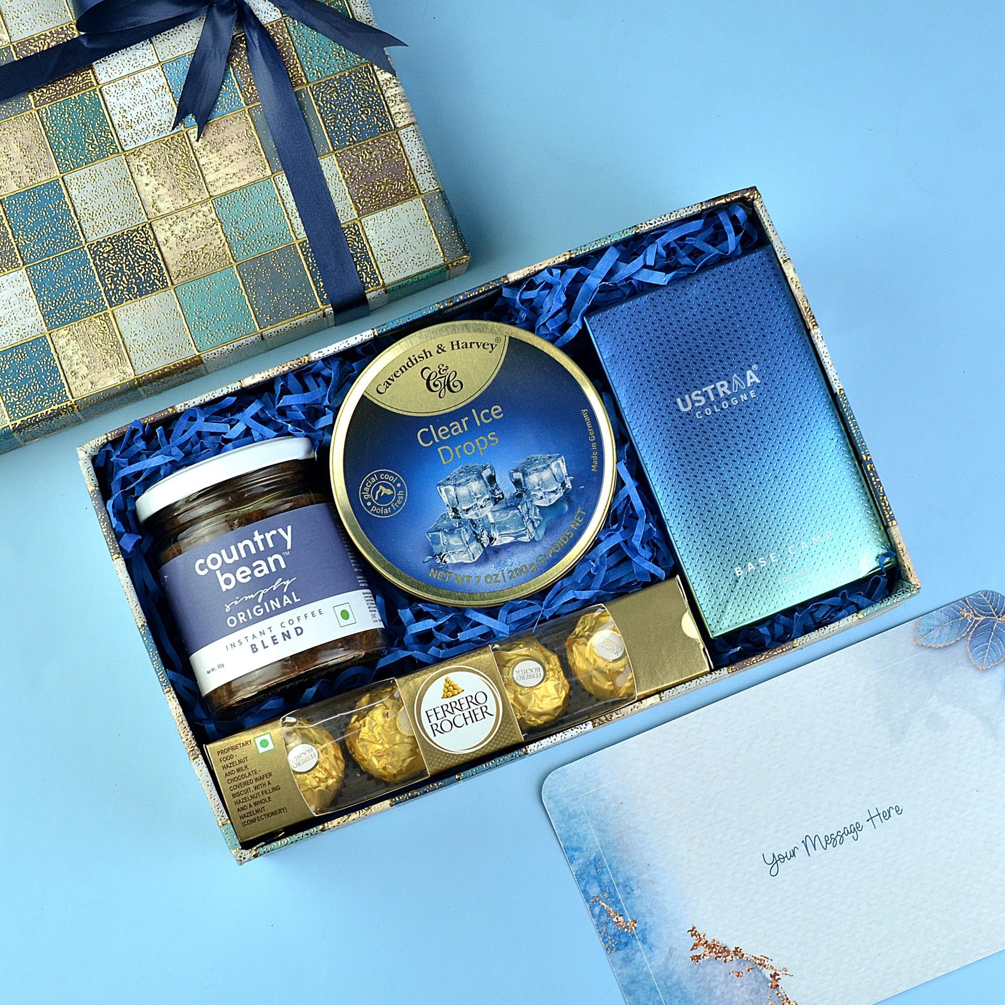 All Blue Hamper for Men, Gift Hampers for Men