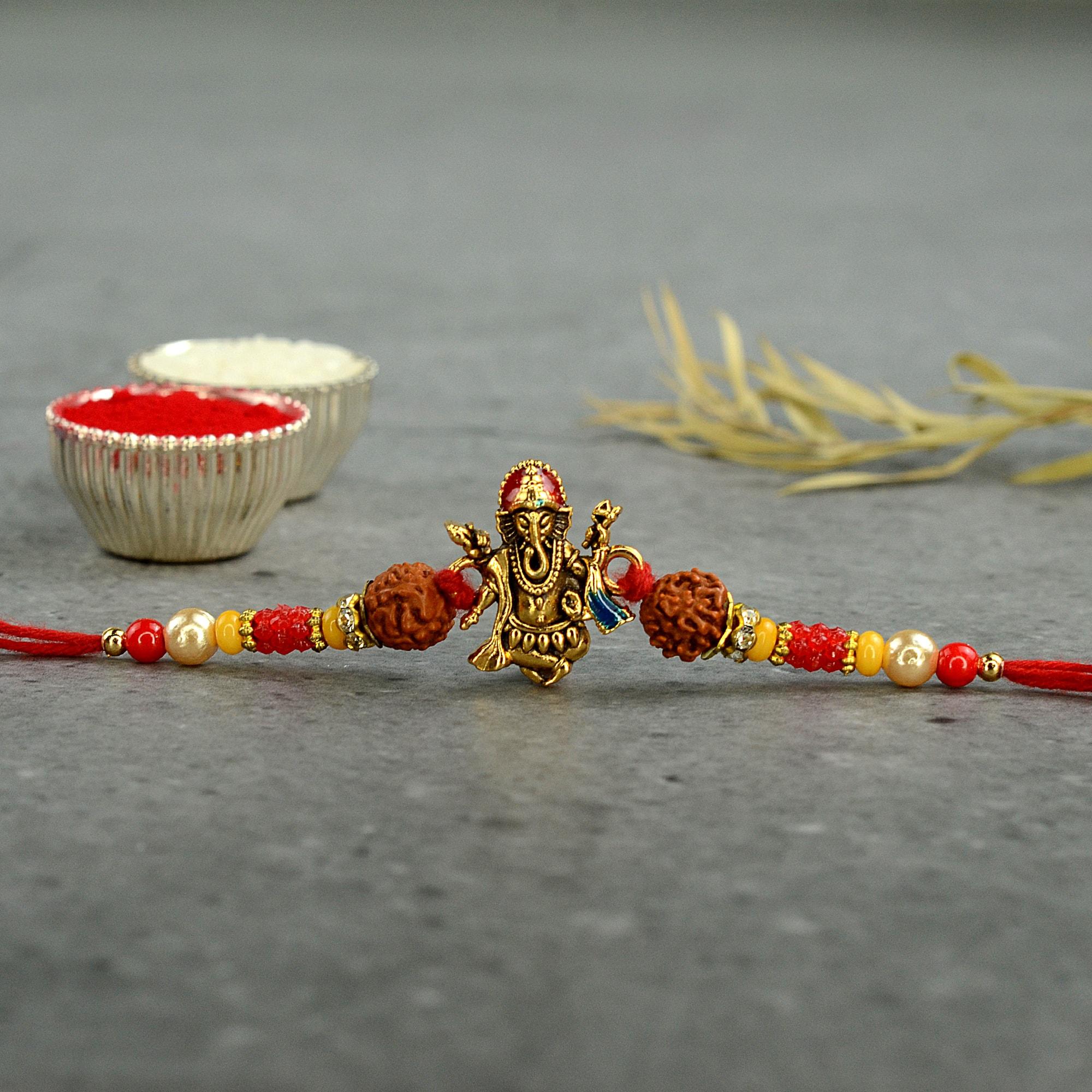 Gorgeous Standing Ganesh Rakhi | Ganesh Rakhis