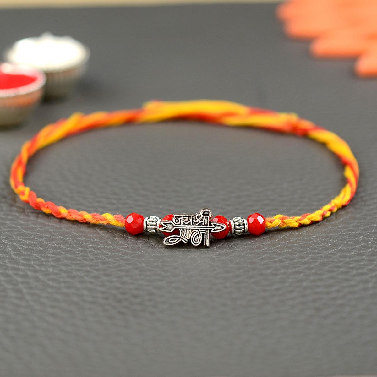 Jai Shri Ram Antique Mouli Rakhi | Divine Rakhi