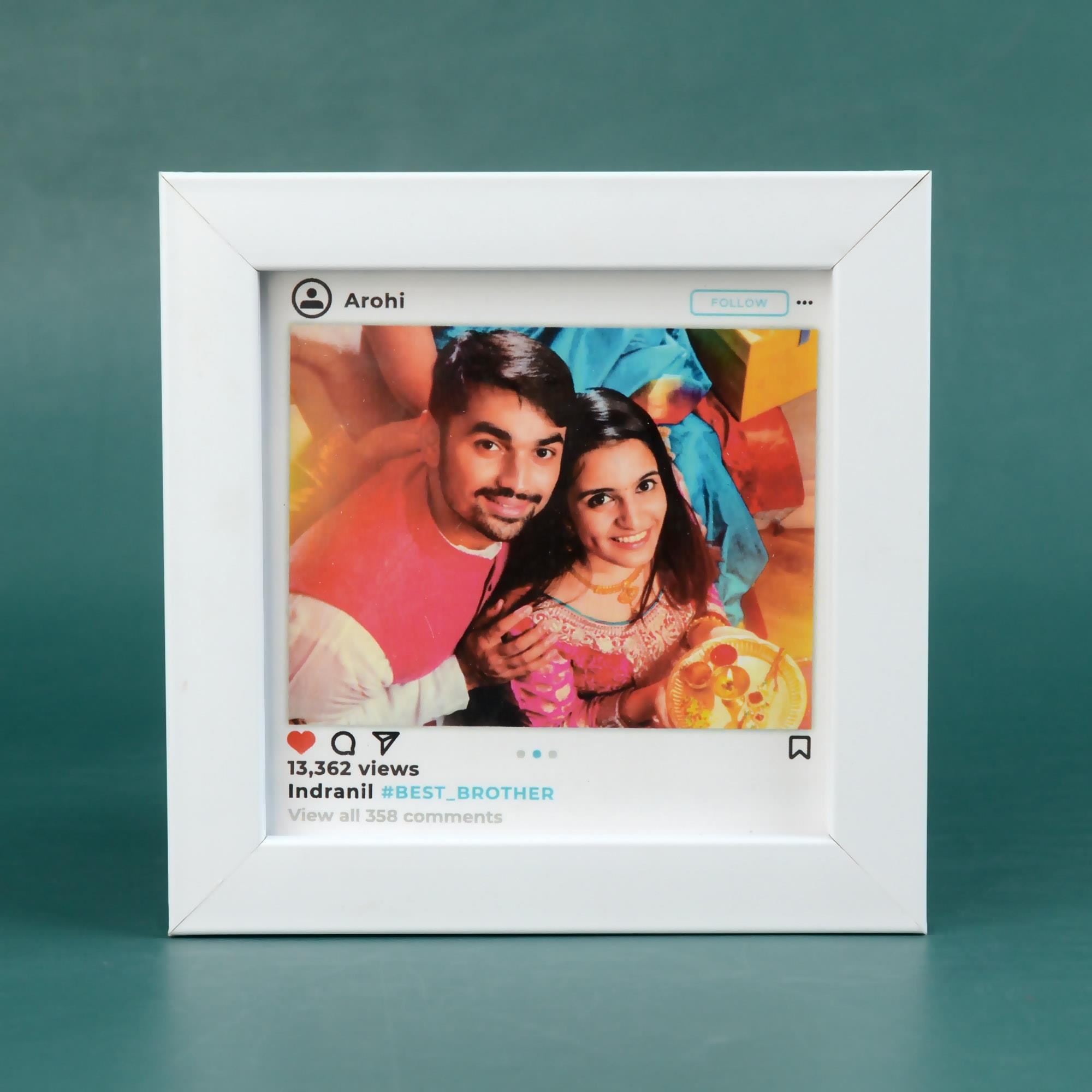 Personalized Instagram Brother Frame, Personalized Photo Frames