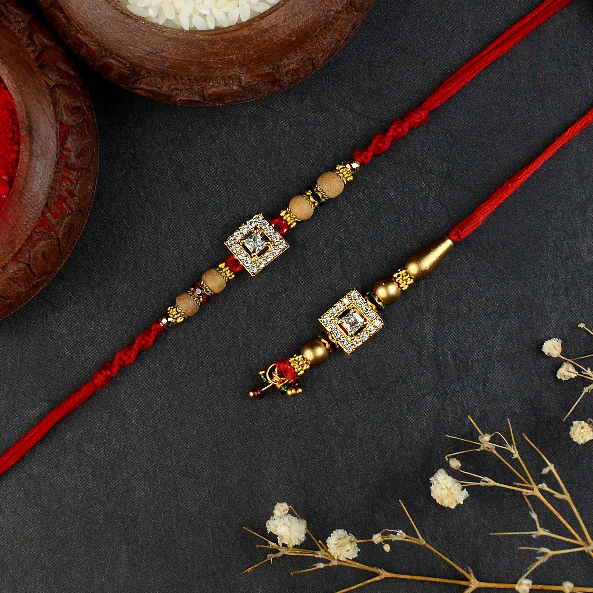 Square Pendant Rakhi and Lumba | Lumba & Rakhi