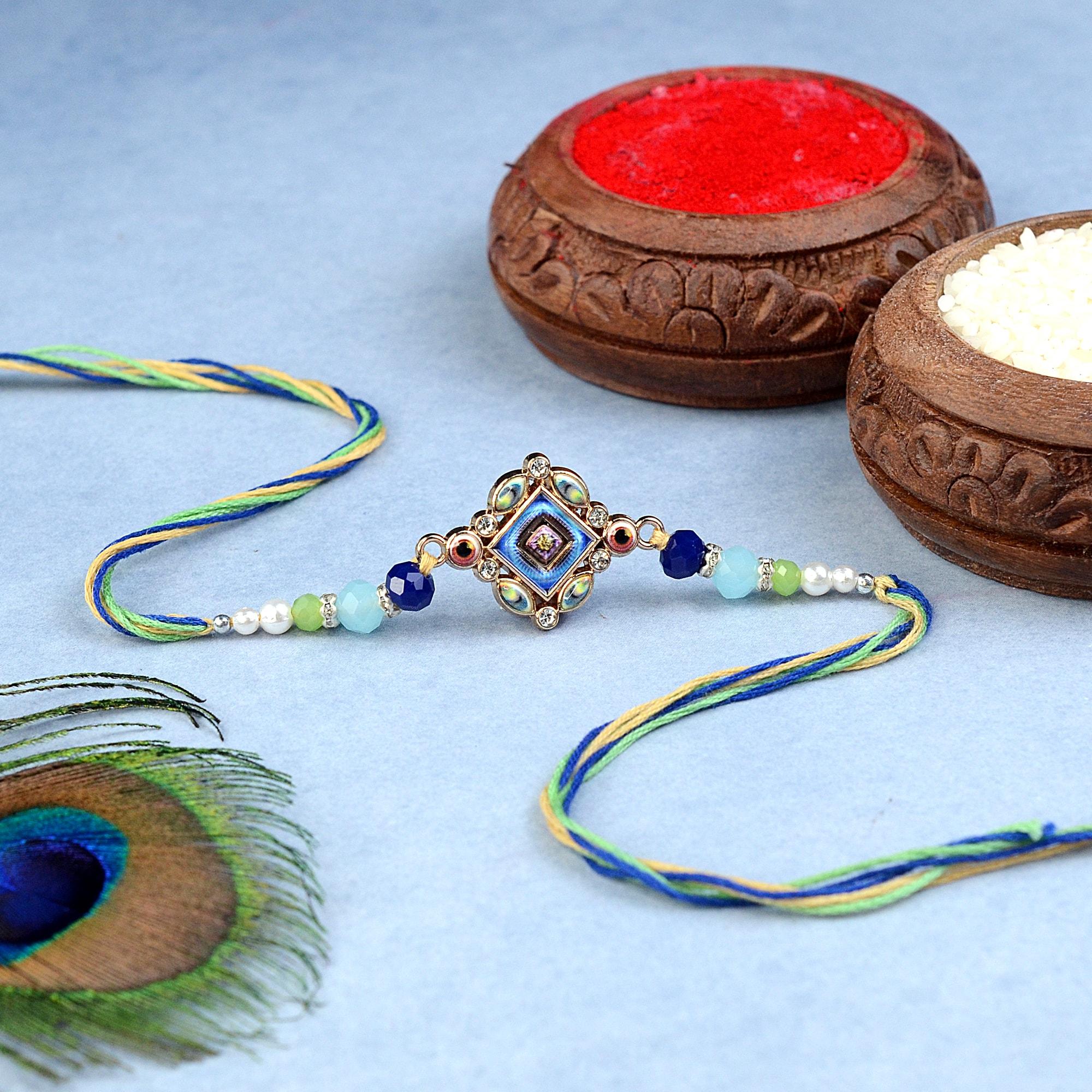 Colorful Square Erised Rakhi | Designer Rakhi