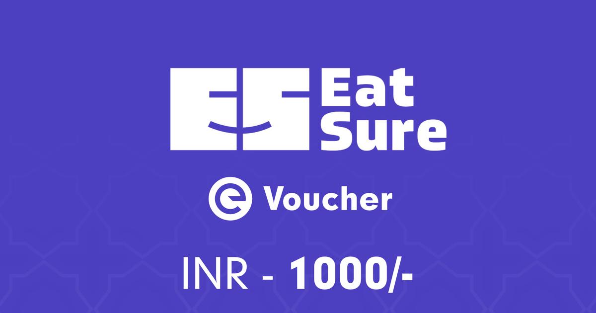 EatSure E-Voucher Rs. 1000 | EatSure Gift Cards