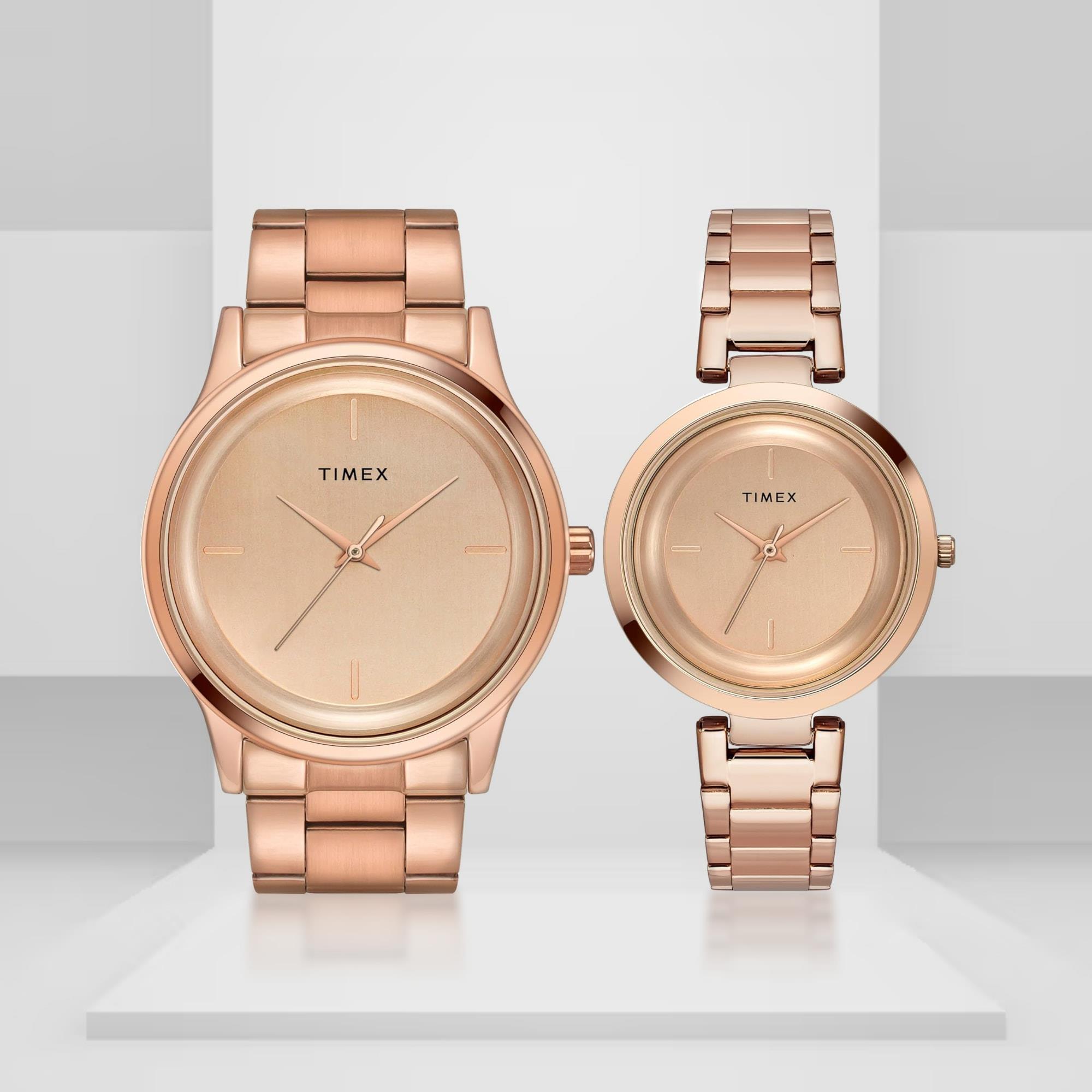 TIMEX Rose Gold Couple Watch Set | Watches (Pair)
